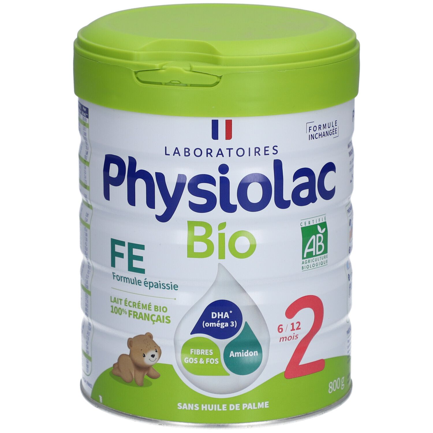 Physiolac Bio 2 Lait Infantile Formule Épaissie 2ème âge 800 g ...