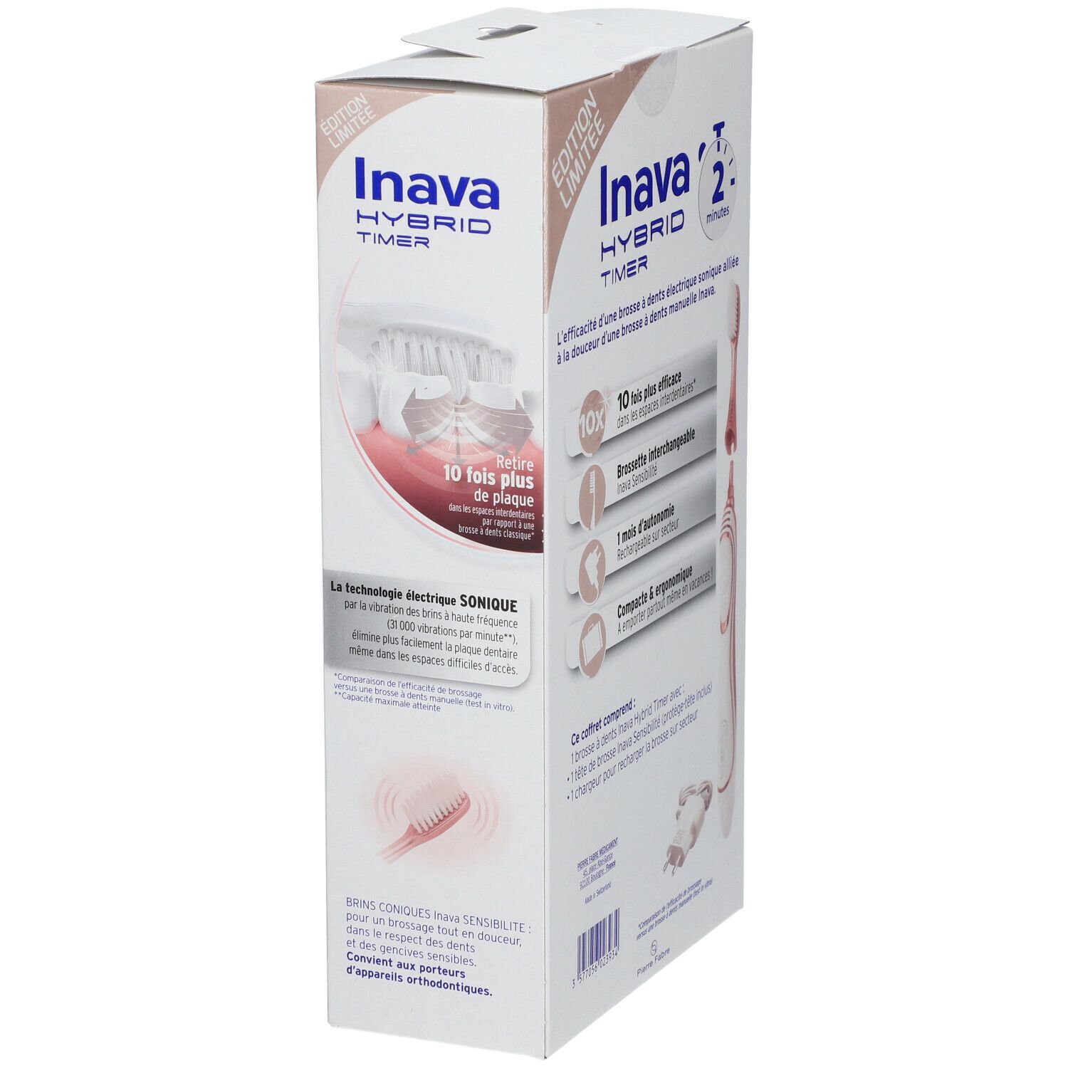 INAVA HYBRID TIMER BROSSE À DENTS ÉLECTRIQUE Blanc 1 pc(s) - Redcare ...