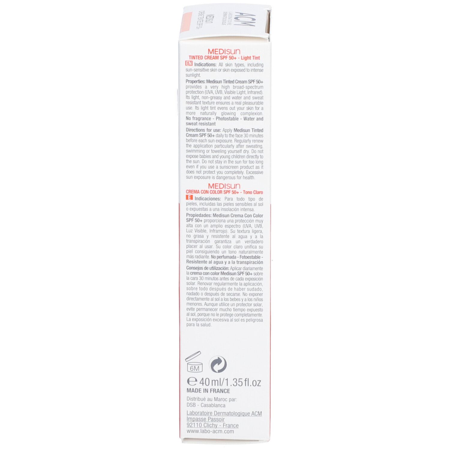 ACM Médisun Crème teintée SPF 50+ 40 ml - Redcare Pharmacie