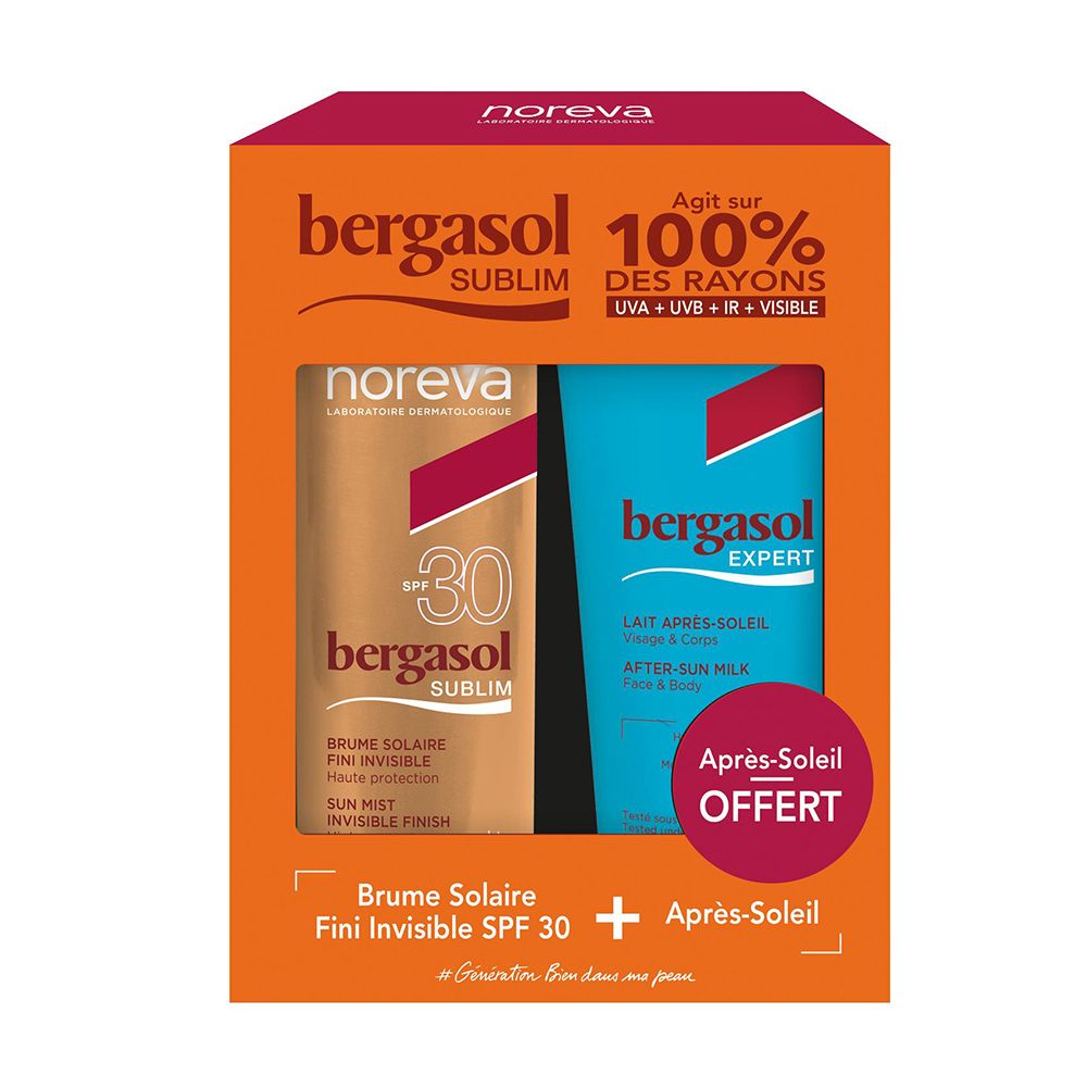 Noreva BERGASOL SUBLIM® Brume solaire SPF30 + Lait après-soleil 250 ml ... Noreva BERGASOL SUBLIM® Brume solaire SPF30 + Lait après-soleil 250 ml ...