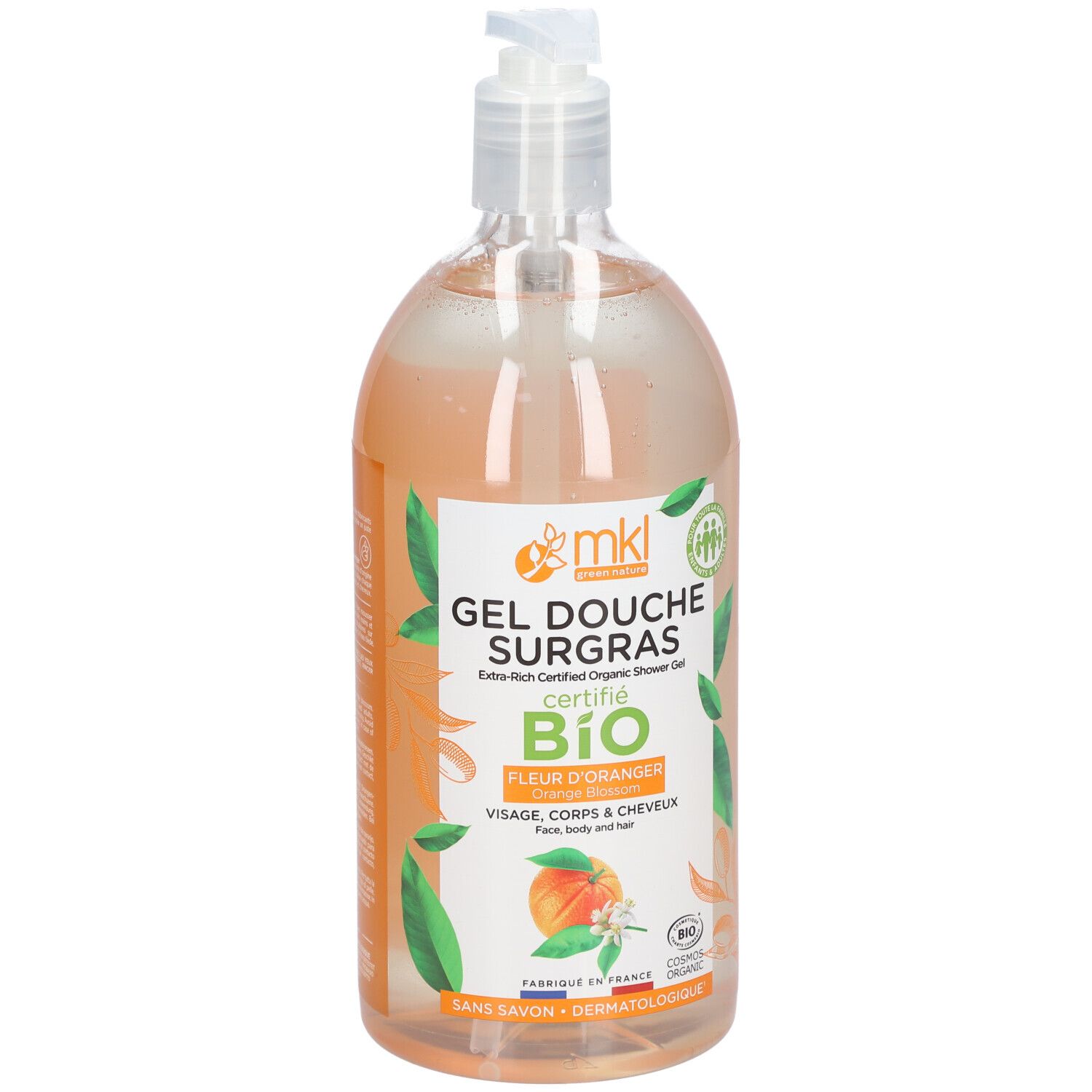 mkl GEL DOUCHE CERTIFIÉ BIO - FLEURS D'ORANGER 1000 ml - Redcare Pharmacie