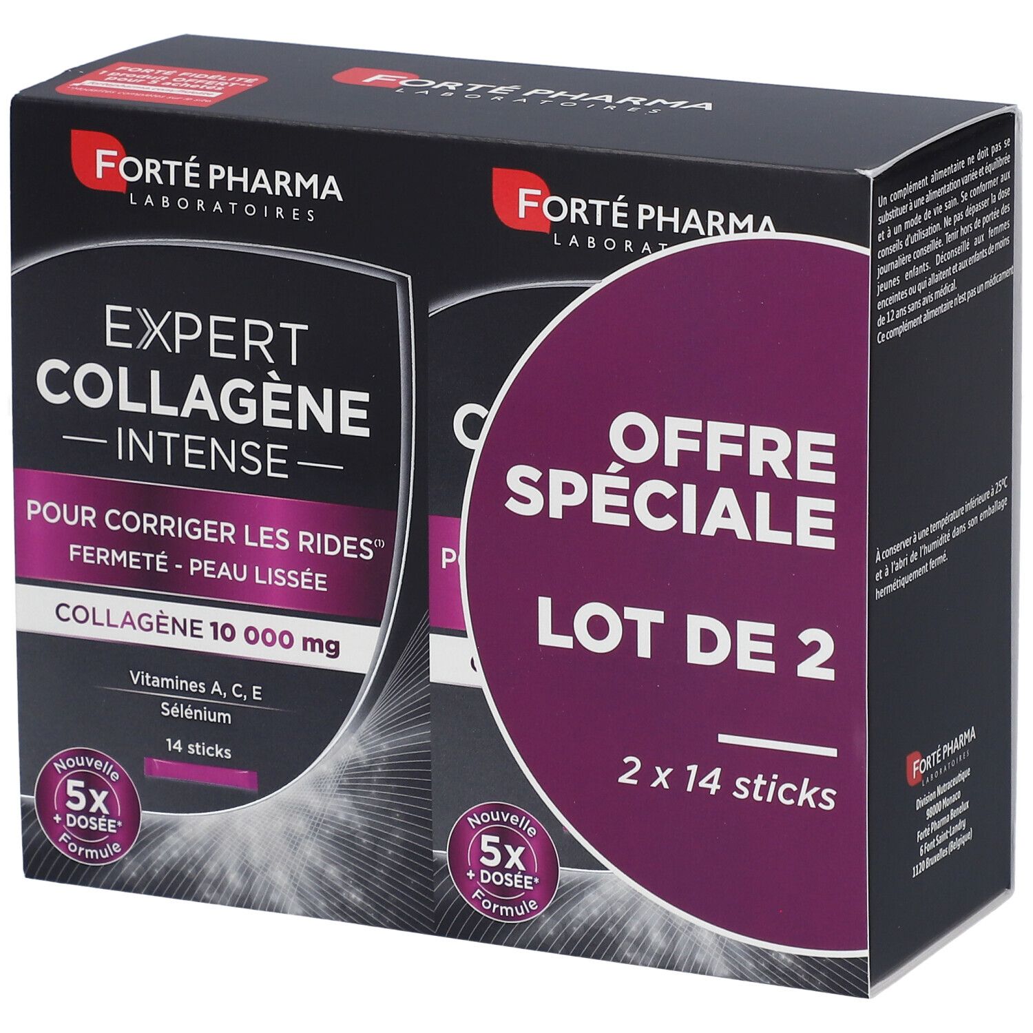 Forté Pharma Expert Collagène Intense - Anti-rides 14x2 pc(s) - Redcare ...