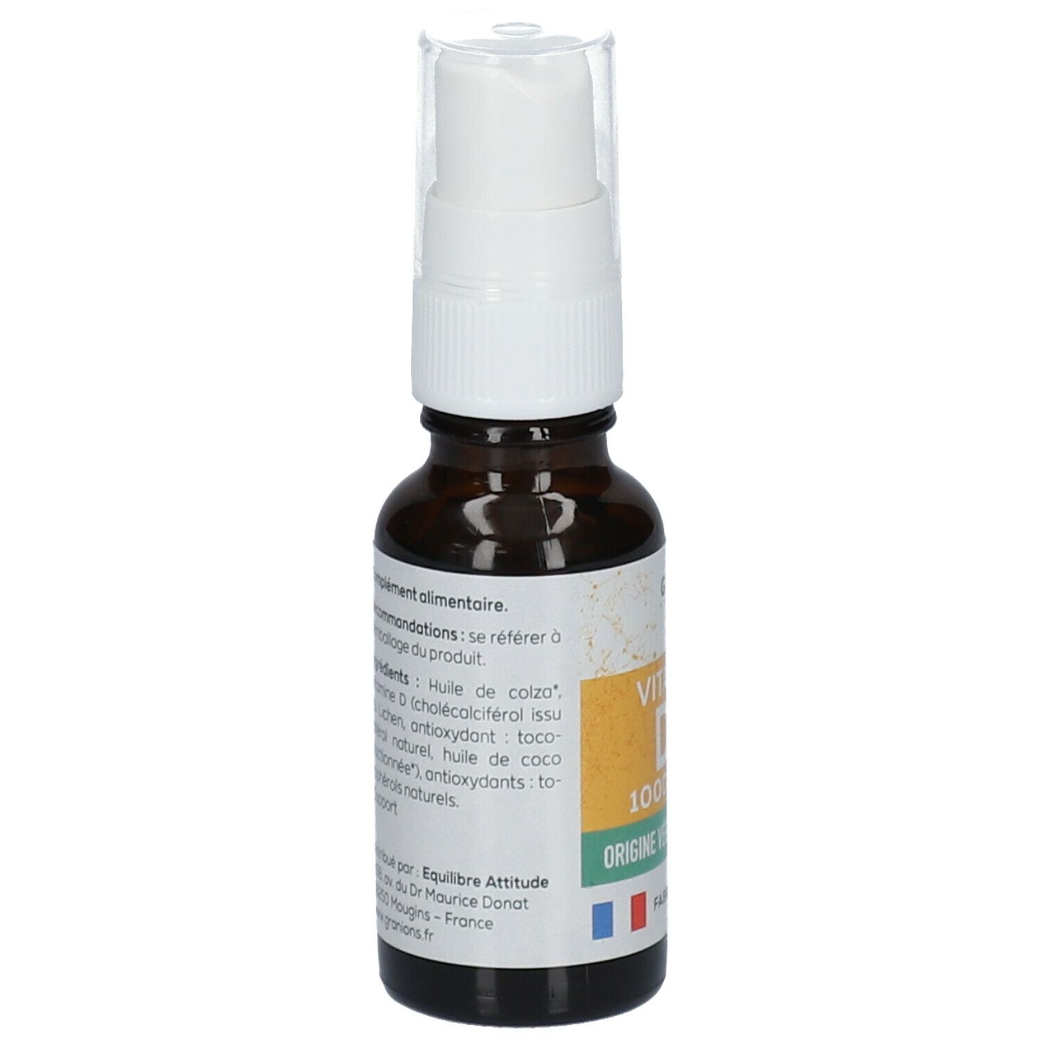 Laboratoire des GRANIONS® Vitamine D3 végétale 1000 UI - Flacon Spray ...