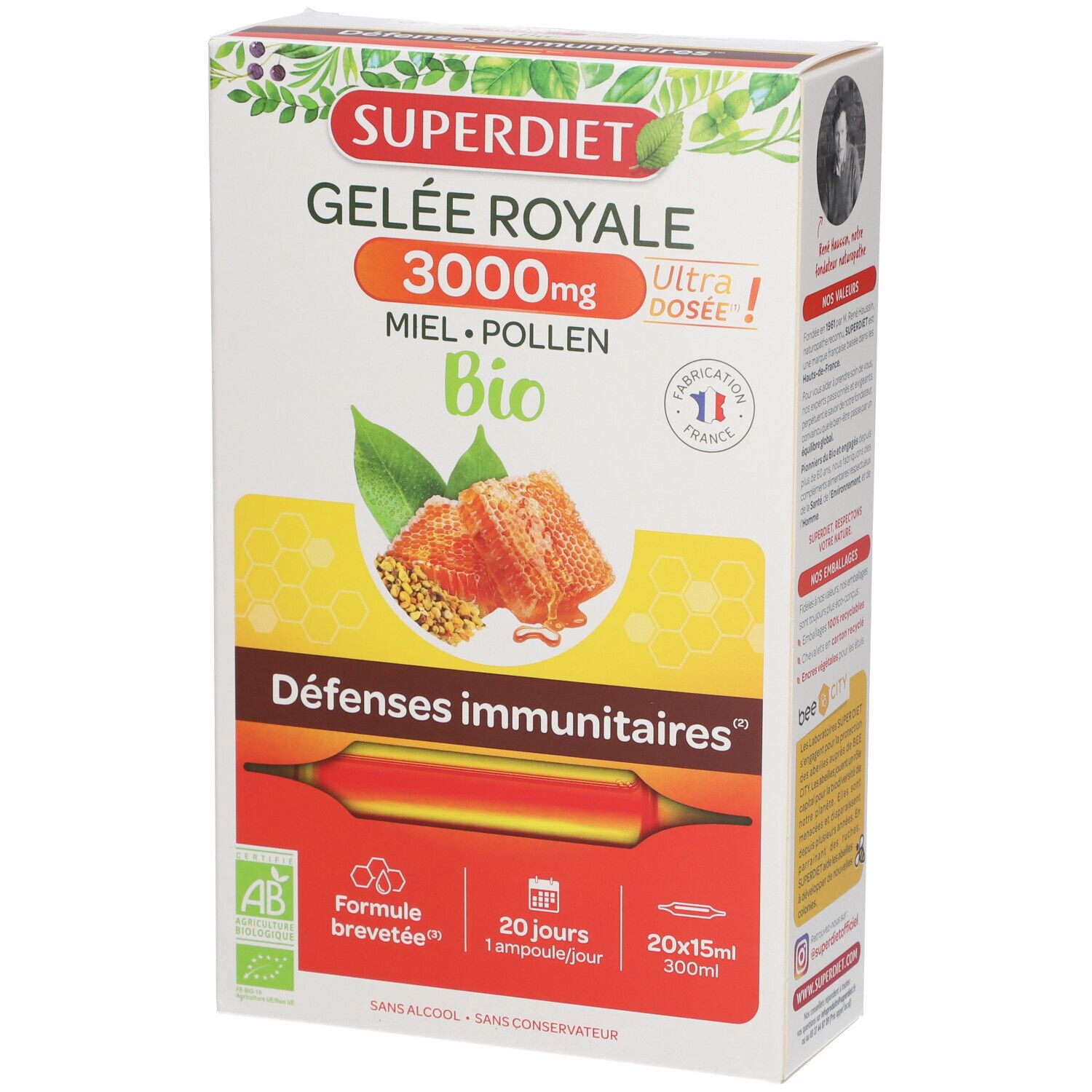 SUPER DIET Bio Gelée Royale 3000 mg Ampoule 20 pc(s) - Redcare Pharmacie