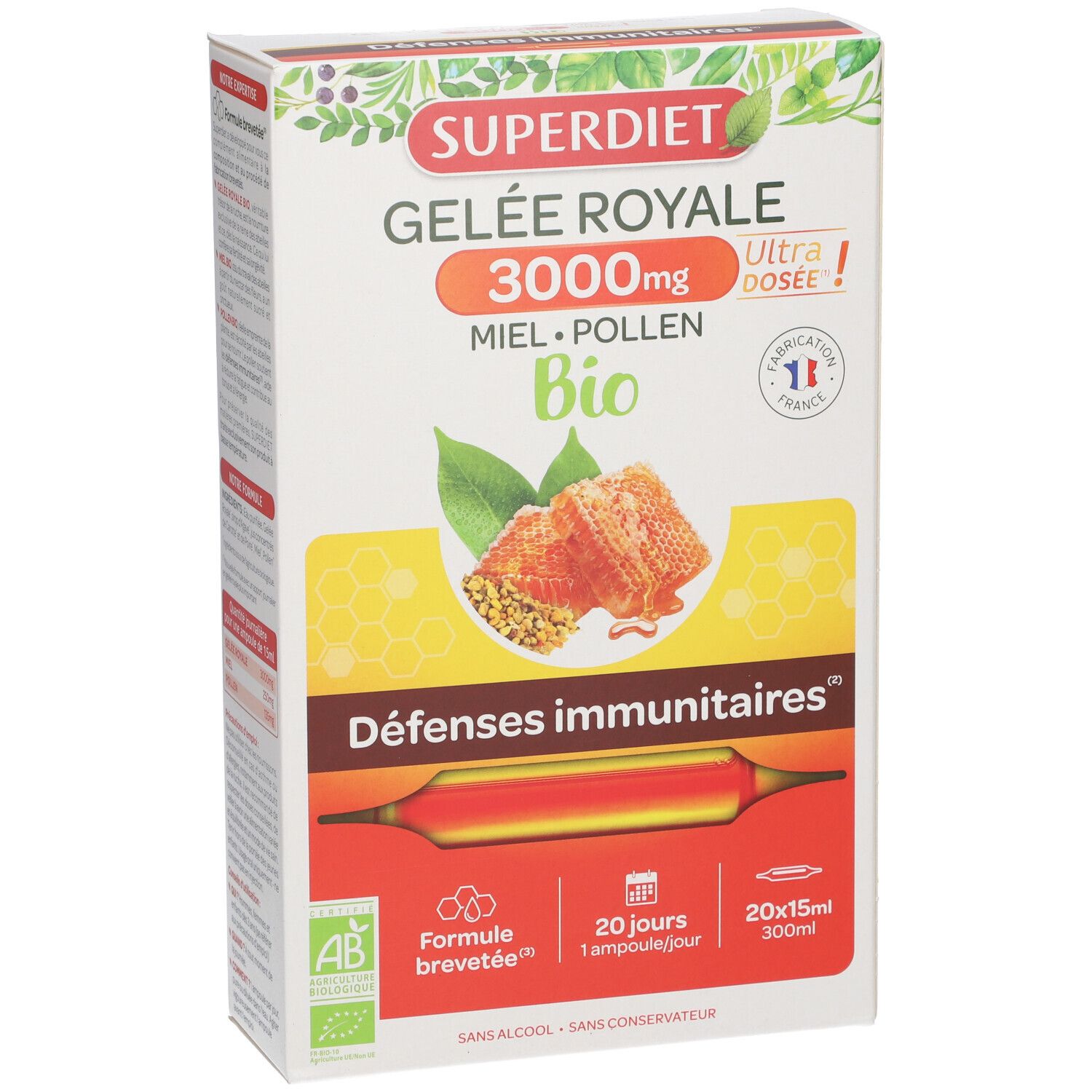 SUPER DIET Bio Gelée Royale 3000 mg Ampoule 20 pc(s) - Redcare Pharmacie
