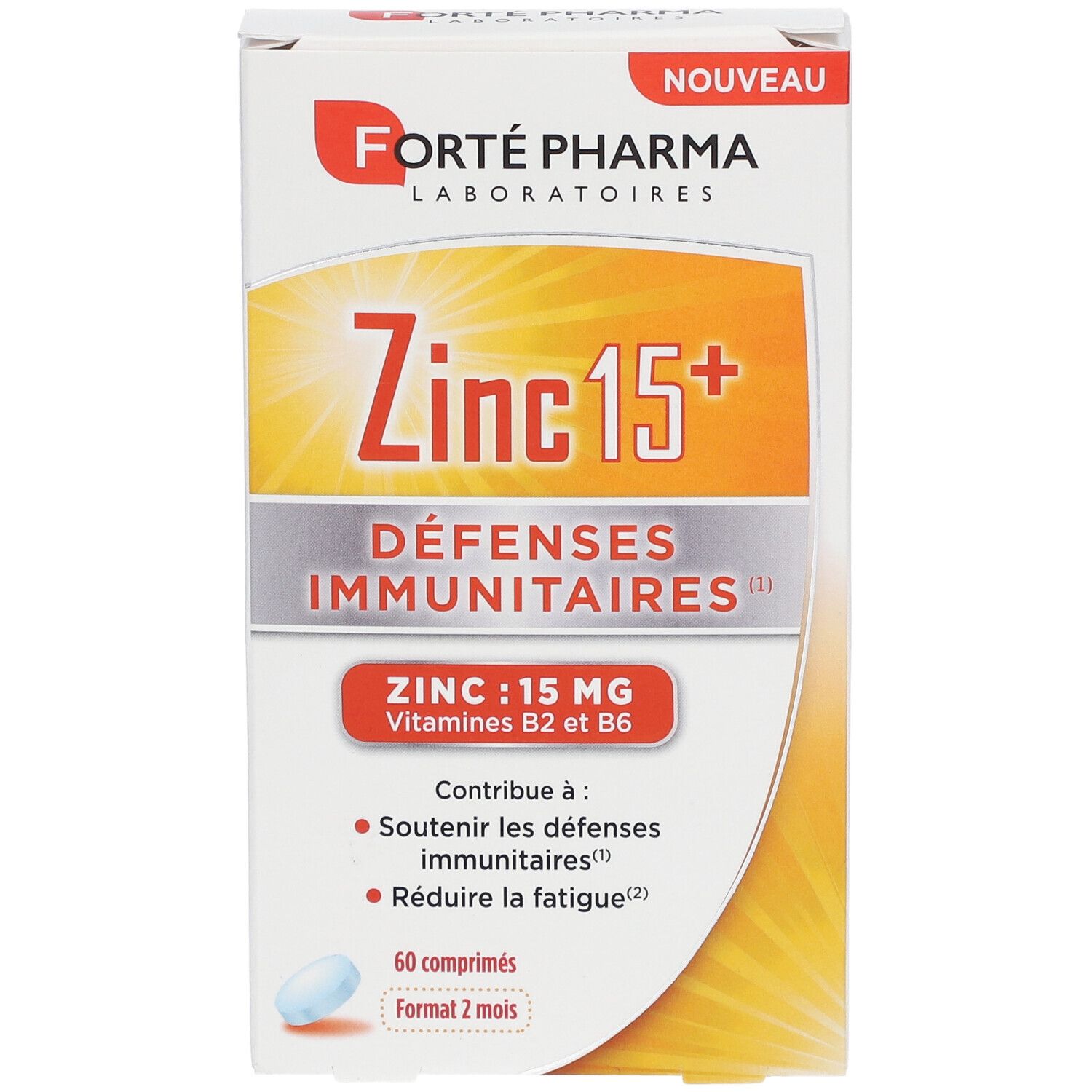 Forté Pharma Zinc 15+ Défenses Immunitaires 60 pc(s) - Redcare Pharmacie