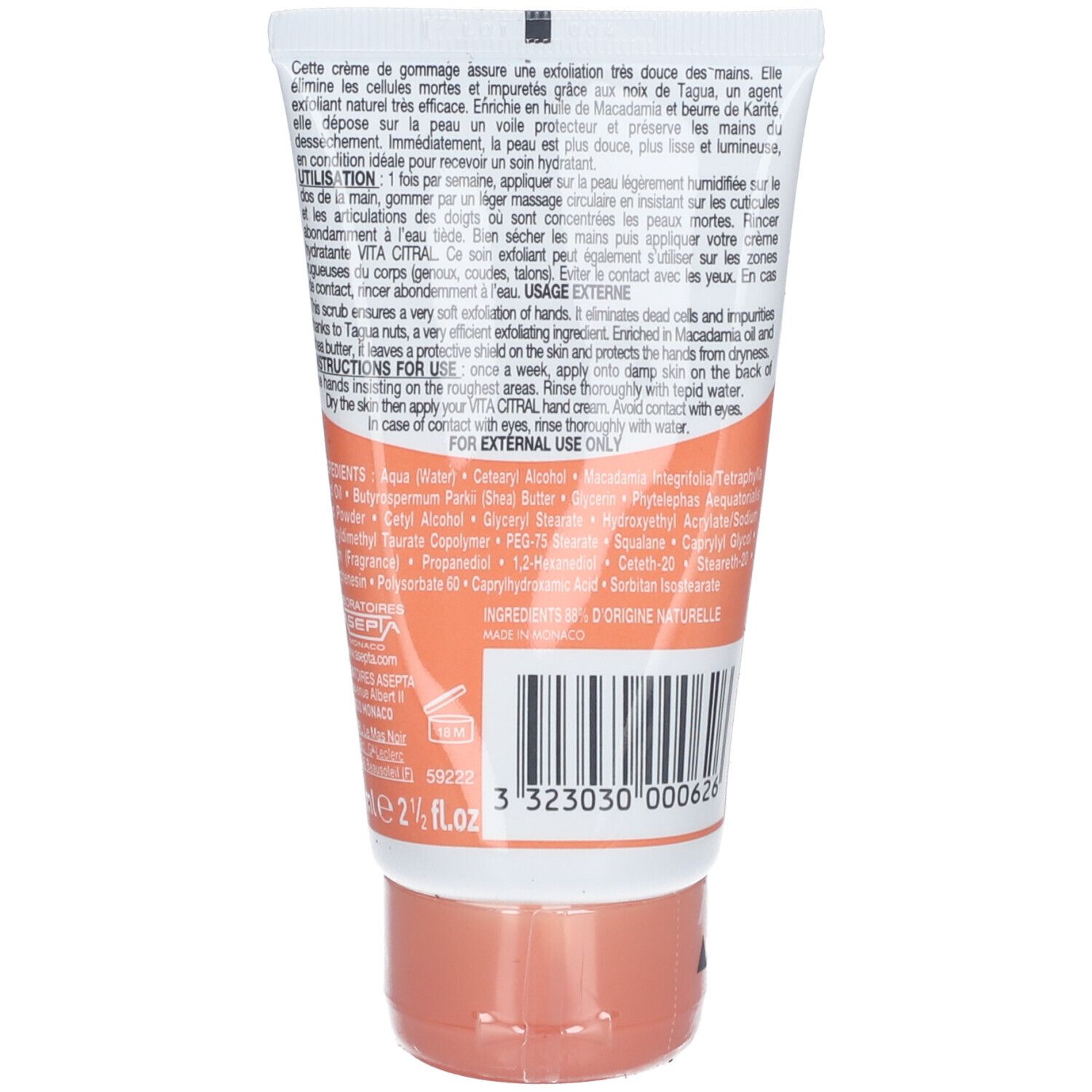 Asepta Vita Citral® Soin Exfoliant Mains Crème de gommage 75 ml ...