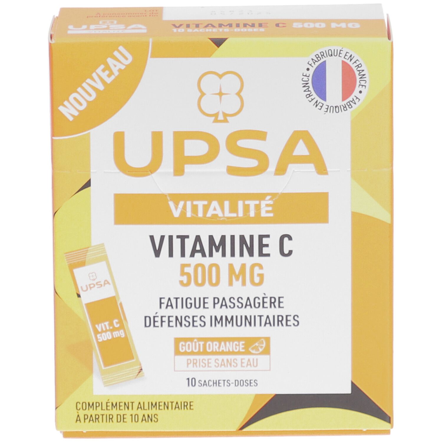 Vitamine C UPSA 500 mg - 10 sticks, prise sans eau - Adulte & Enfants ...