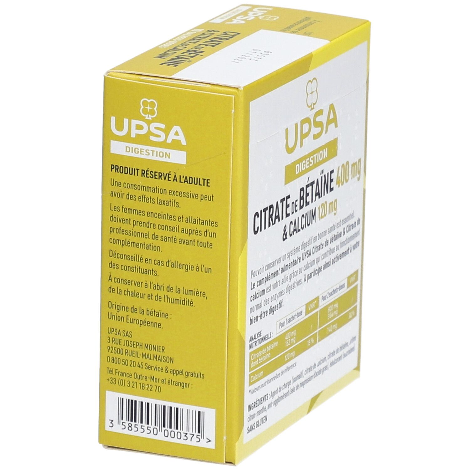UPSA Citrate de Bétaïne/Citrate de Calcium Adulte 25 g - Redcare Pharmacie
