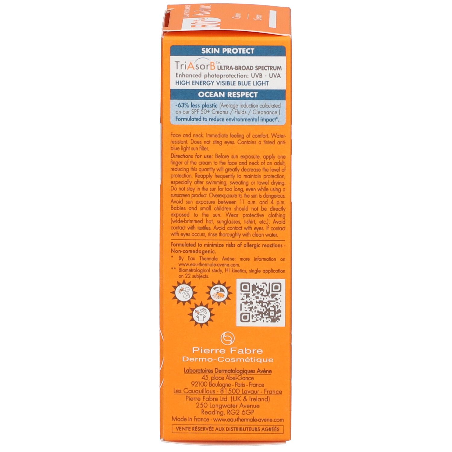 Avène Solaire - Crème SPF50+ UVB UVA Lumière Bleue HEV 50 ml - Redcare ...