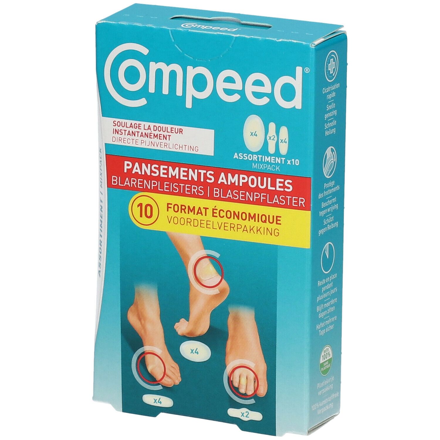 Compeed® - Assortiment Pansements Ampoules x10 10 pc(s) - Redcare Pharmacie