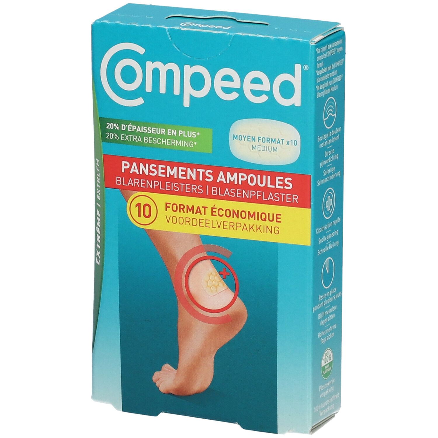 Compeed® - Pansements Ampoules Extrême x10 10 pc(s) - Redcare Pharmacie