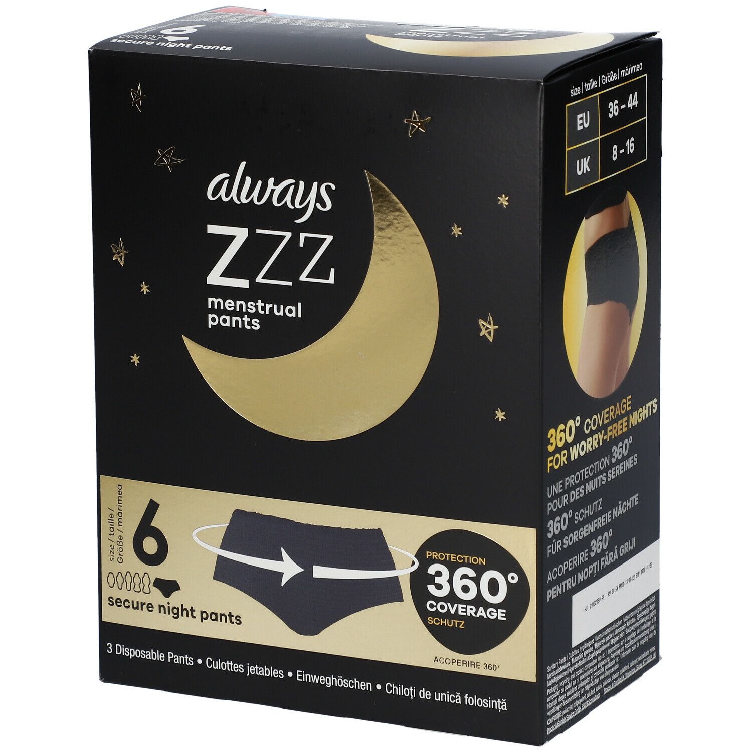 always Zzz Culotte de Règles Jetable de Nuit Taille S/M 3 pc(s ...