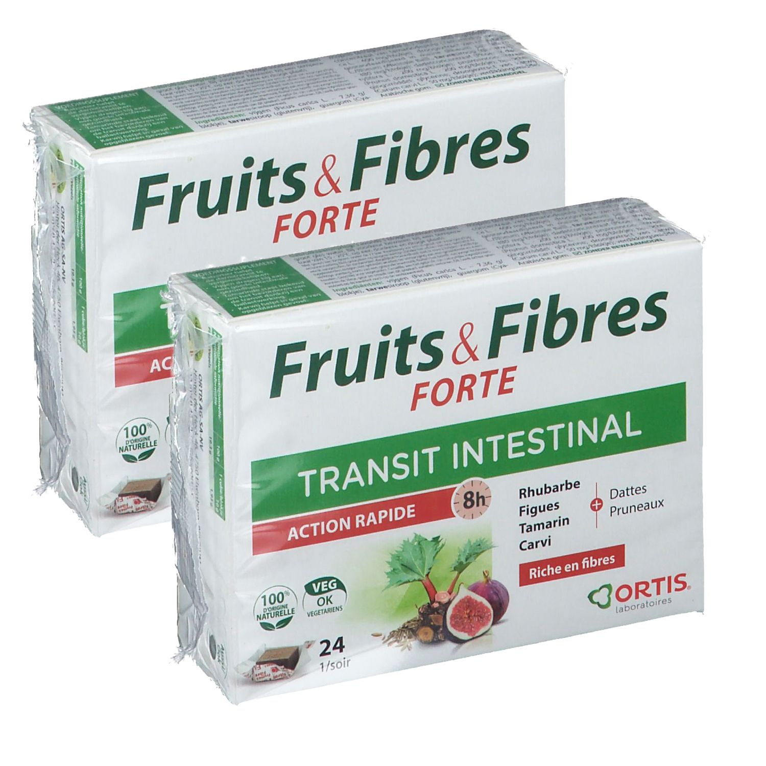 ORTIS® Fruits & Fibres Forte Transit intestinal 24 cubes 2x24 pc(s ...