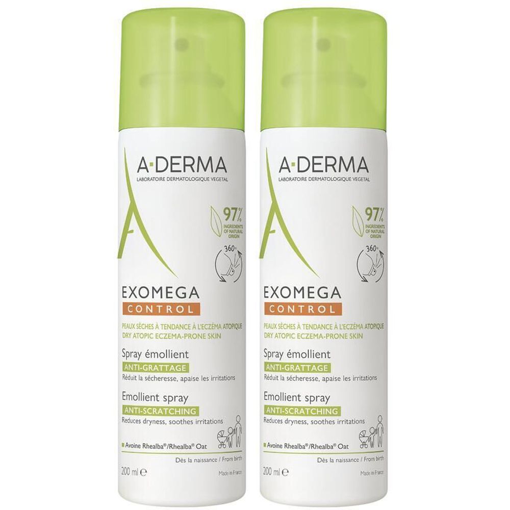 A-DERMA EXOMEGA CONTROL Spray émollient anti-grattage 200 ml - Redcare ...
