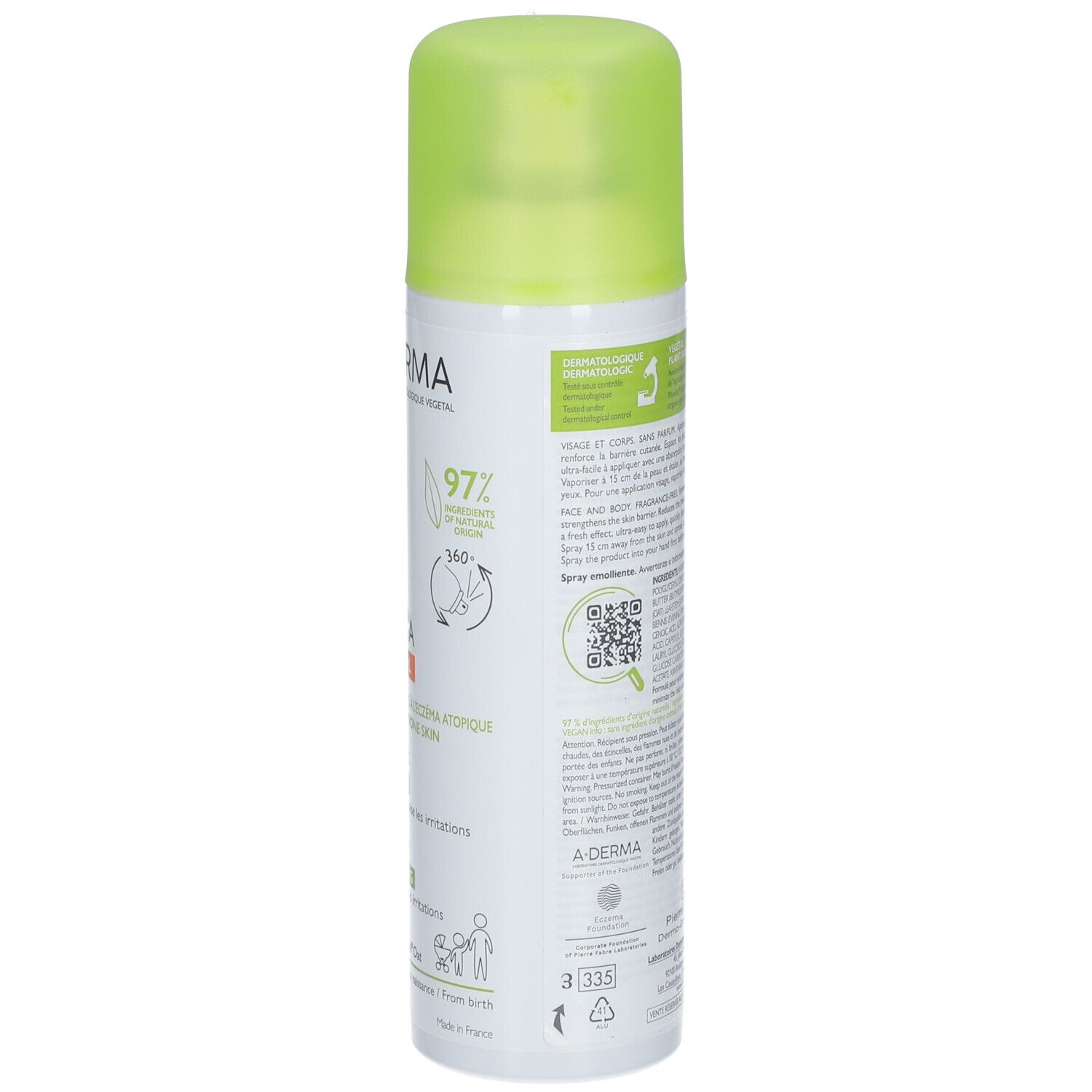 A-DERMA EXOMEGA CONTROL Spray émollient anti-grattage 200 ml - Redcare ...