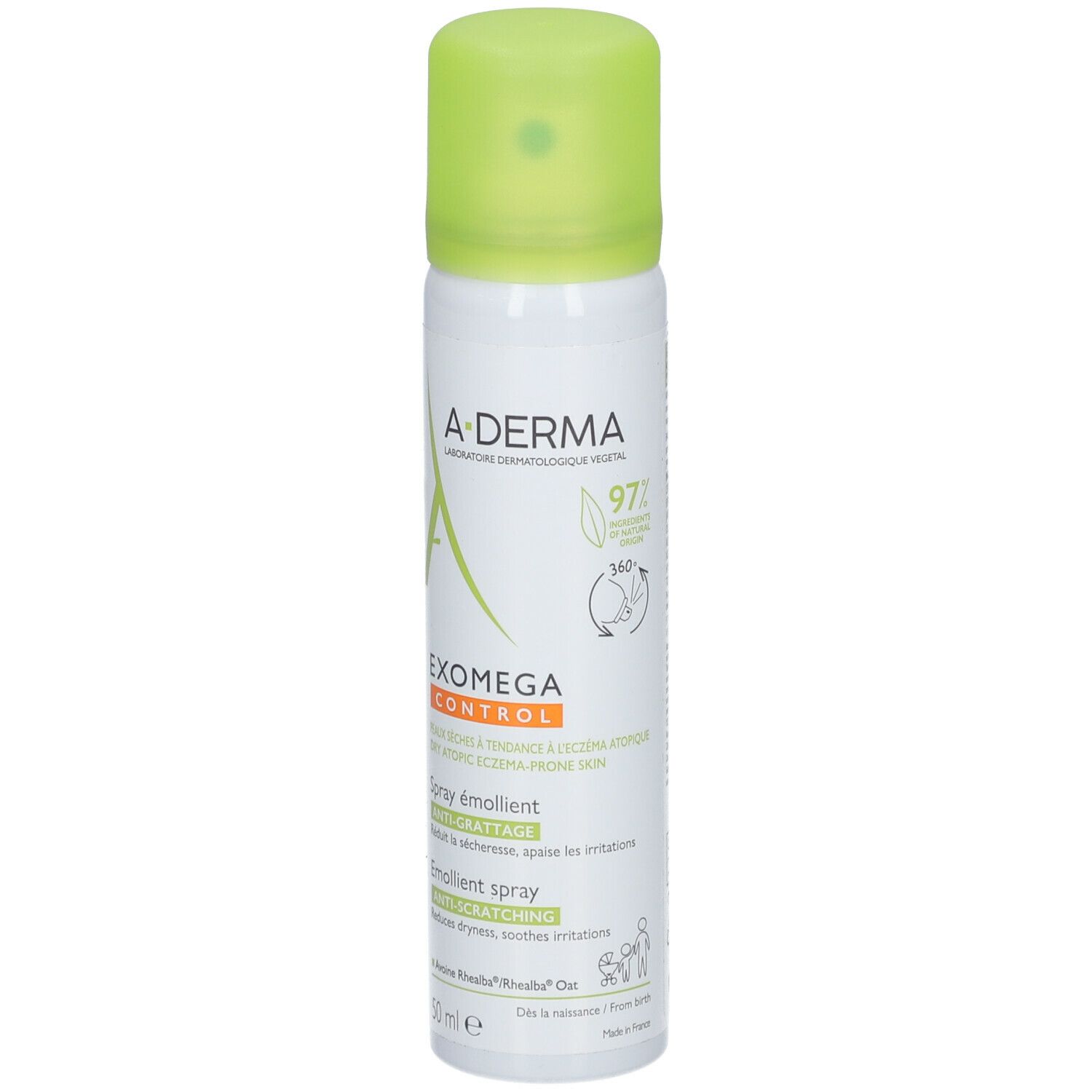 A-DERMA EXOMEGA CONTROL Spray émollient anti-grattage 50 ml - Redcare ...