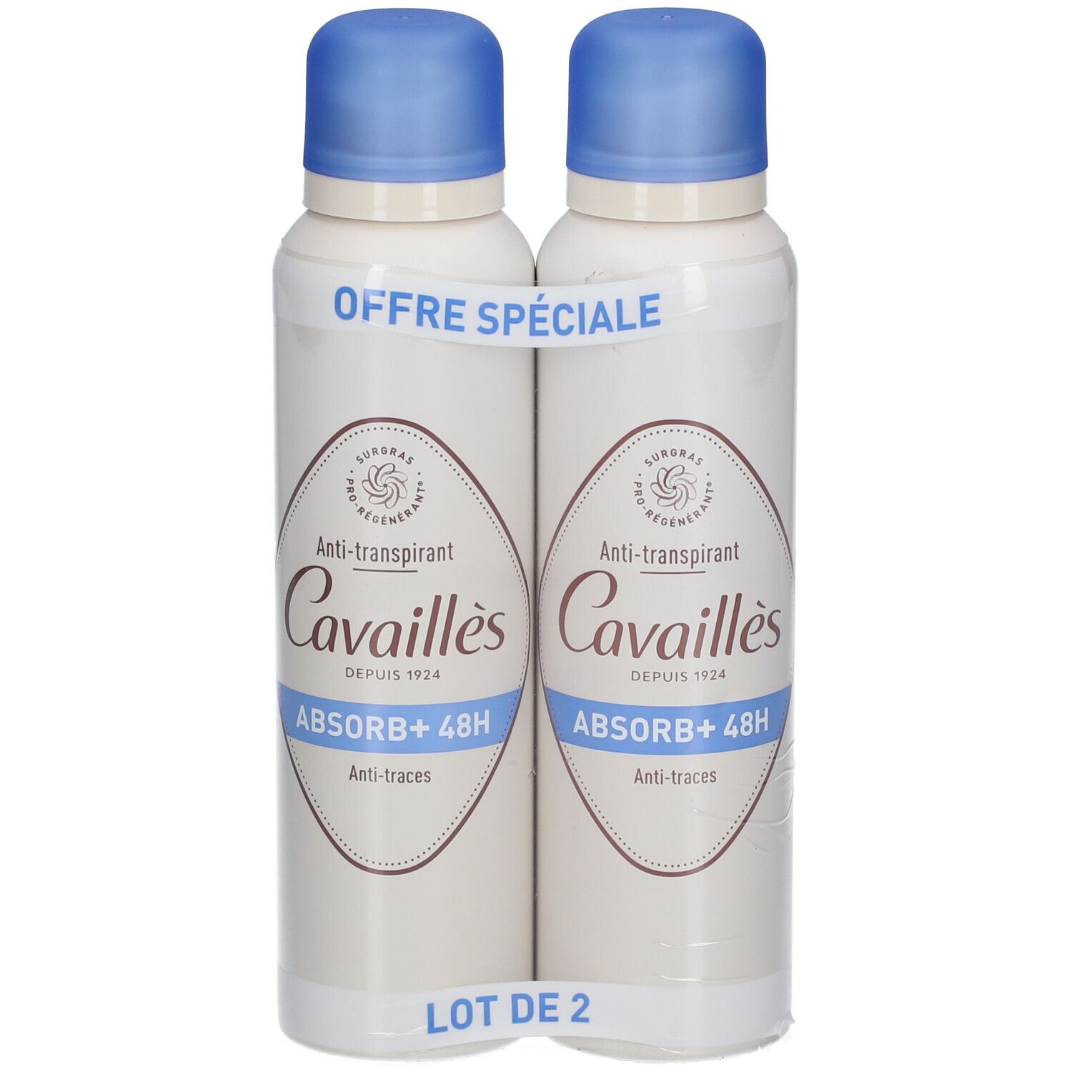 Rogé Cavaillès Anti-transpirant Absorb+ 48h Spray Lot de 2 300 ml - Redcare Pharmacie
