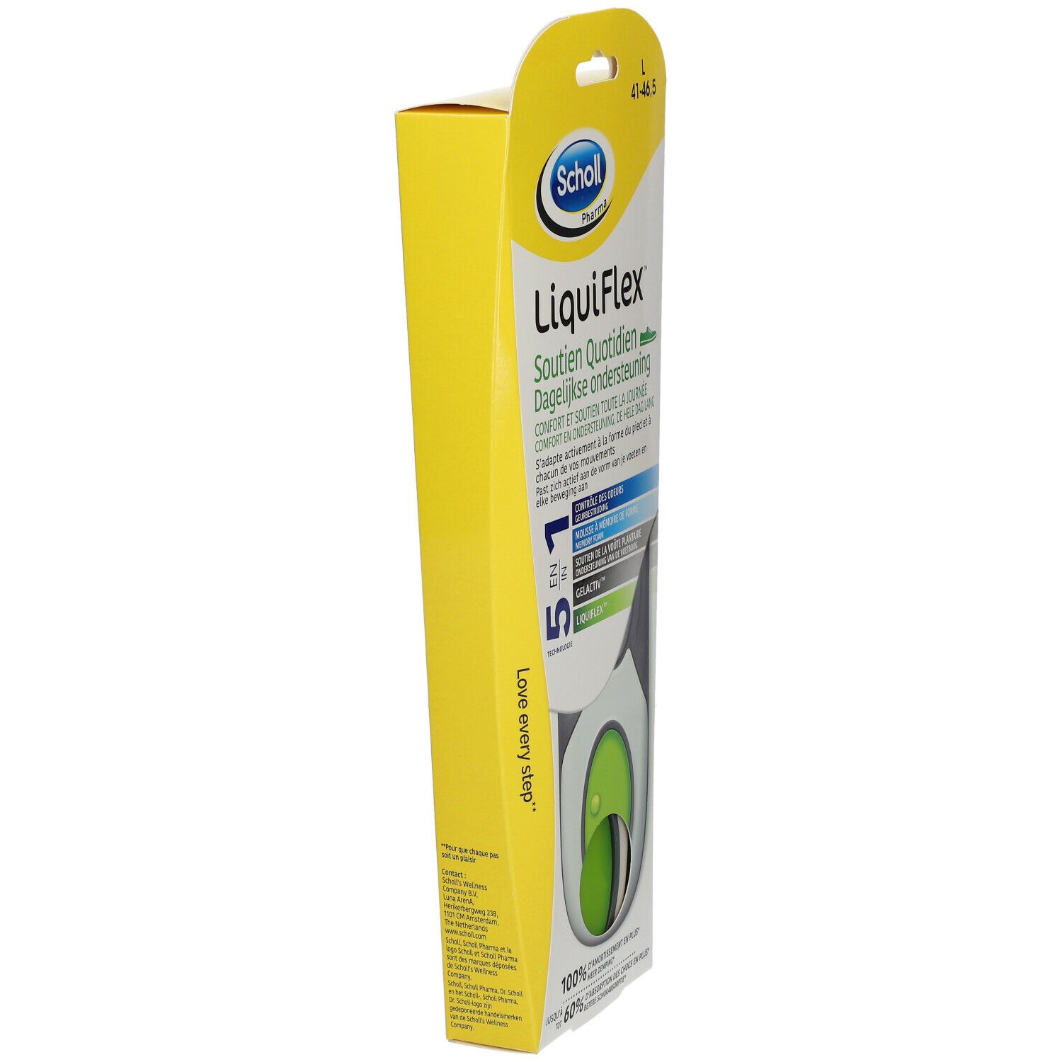 Scholl Semelles LiquiFlex™ Soutien Quotidien Hommes T2 (41-46.5) 2 pc(s ...
