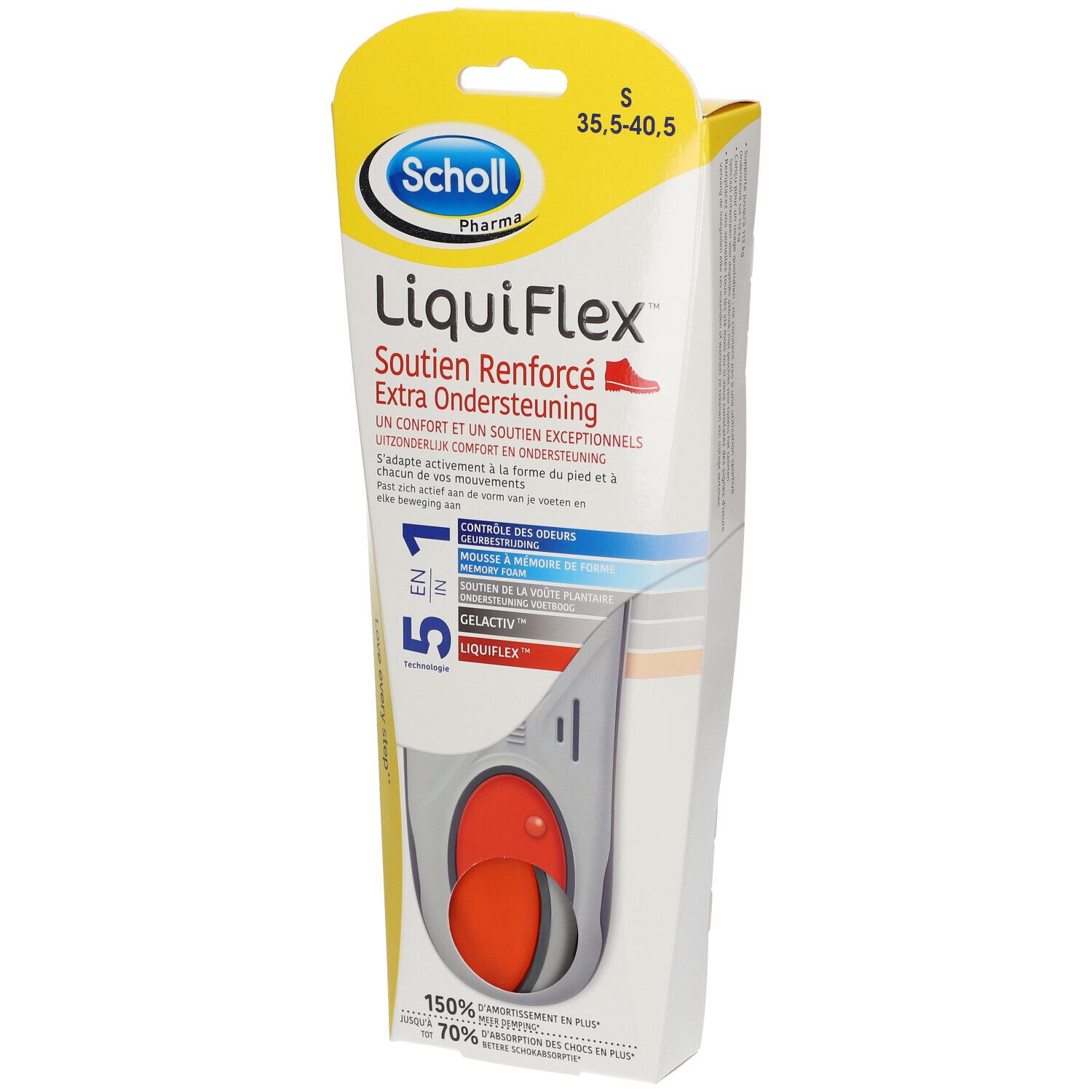 Scholl Semelles LiquiFlex™ Soutien Renforcé Femmes T1 (35.5-40.5) 2 pc ...