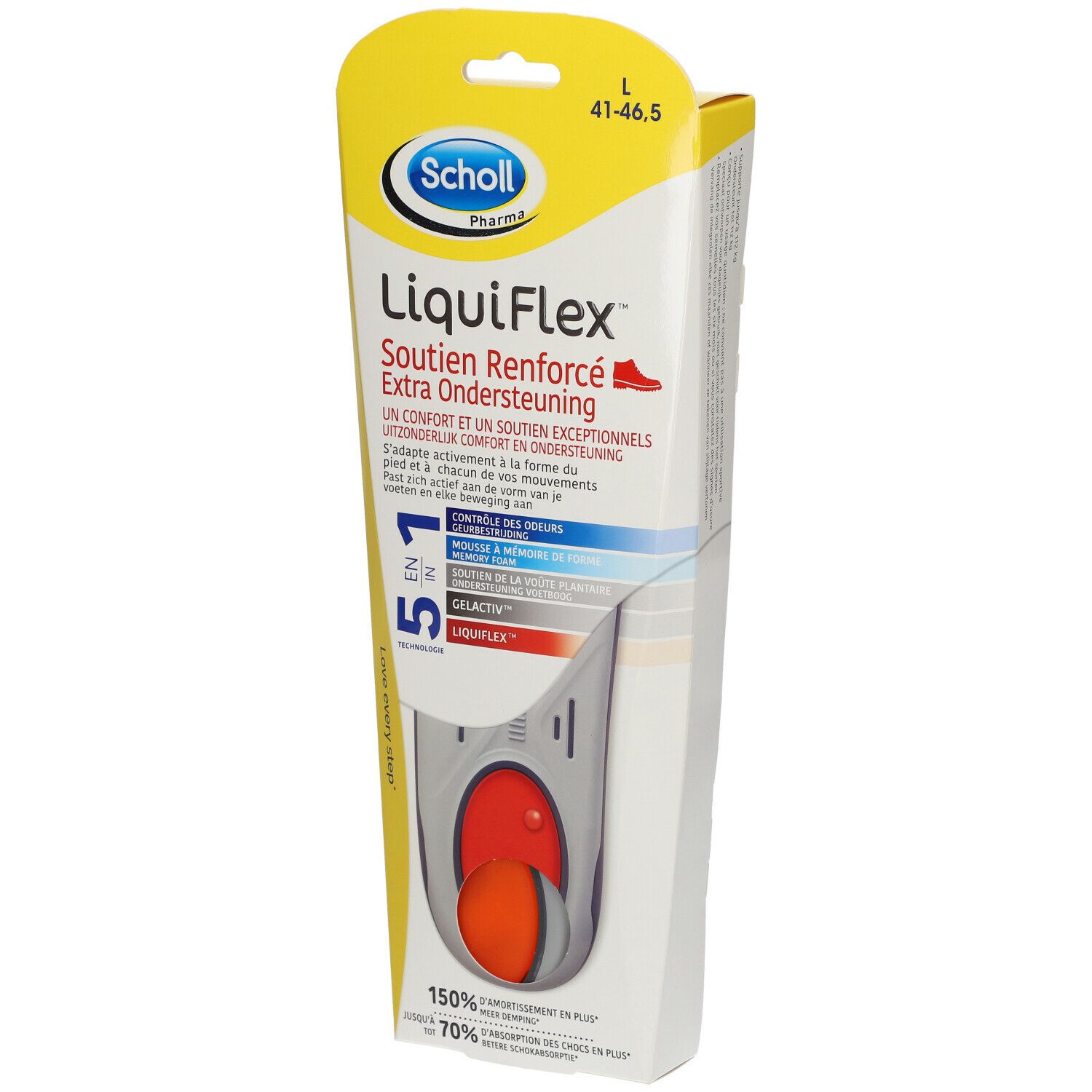 Scholl Semelles LiquiFlex™ Soutien Renforcé Hommes T2 (41-46.5) 2 pc(s ...