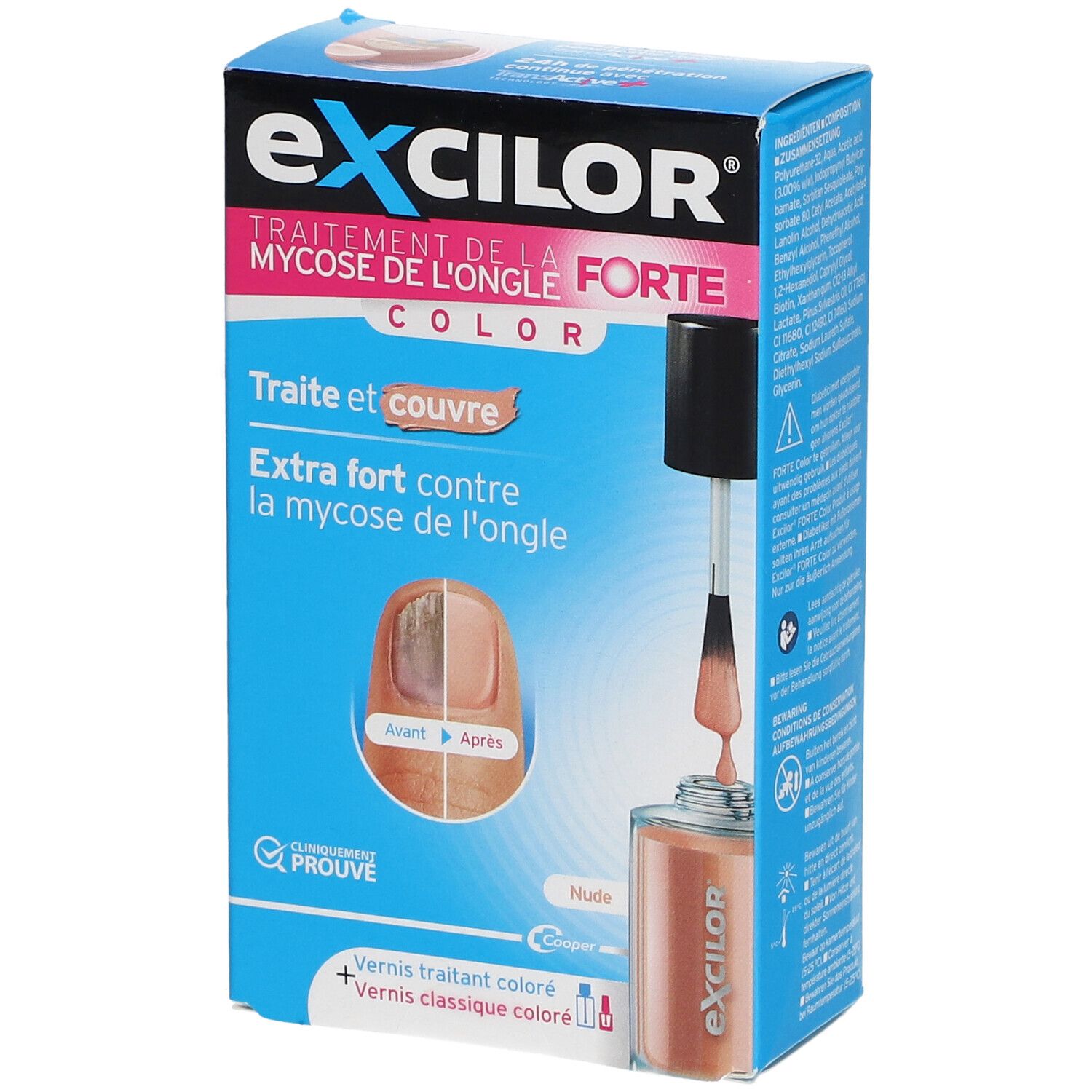 eXcilor® FORTE Color Traitement de la Mycose de l'Ongle Nude 30 ml ...