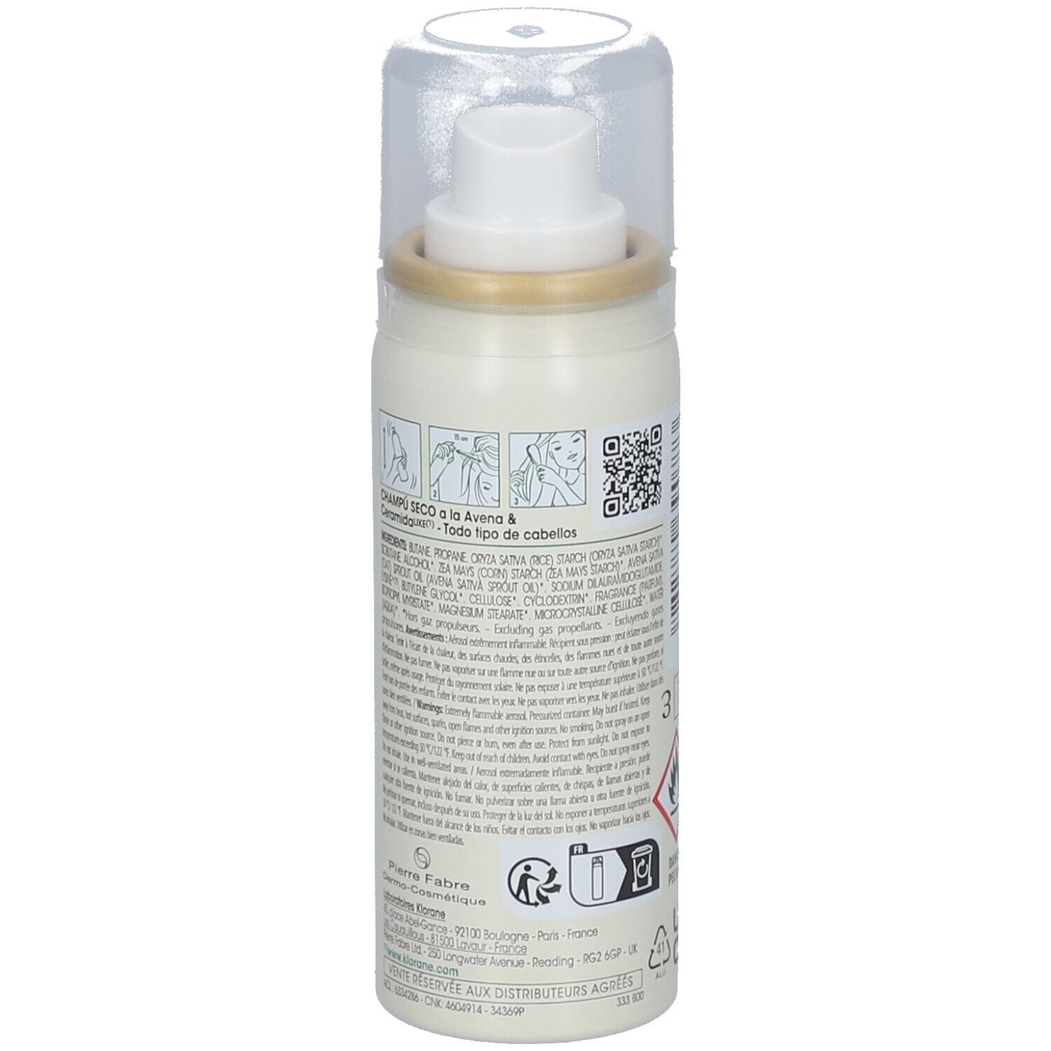 KLORANE Shampoing sec EXTRA-DOUX à l'Avoine et Céramideᴸᴵᴷᴱ 50 ml ...