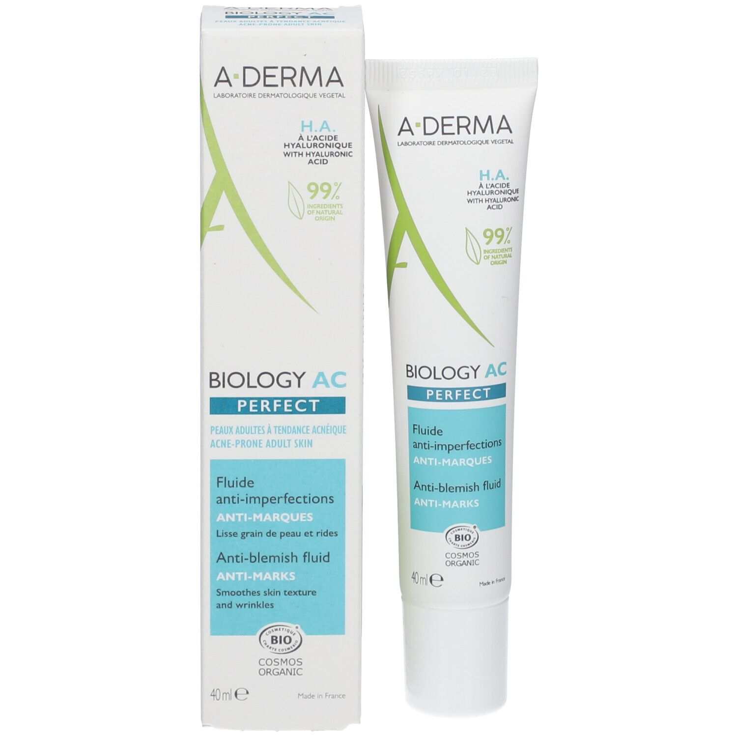 A-DERMA BIOLOGY AC PERFECT Fluide anti-imperfections anti-marques 40 ml ...