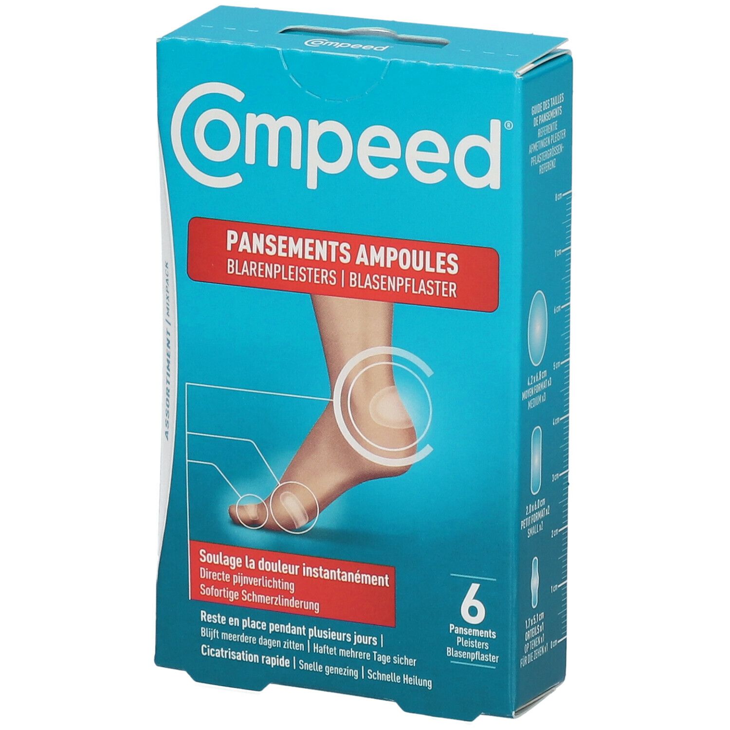 Compeed® - Assortiment Pansements Ampoules x6 6 pc(s) - Redcare Pharmacie