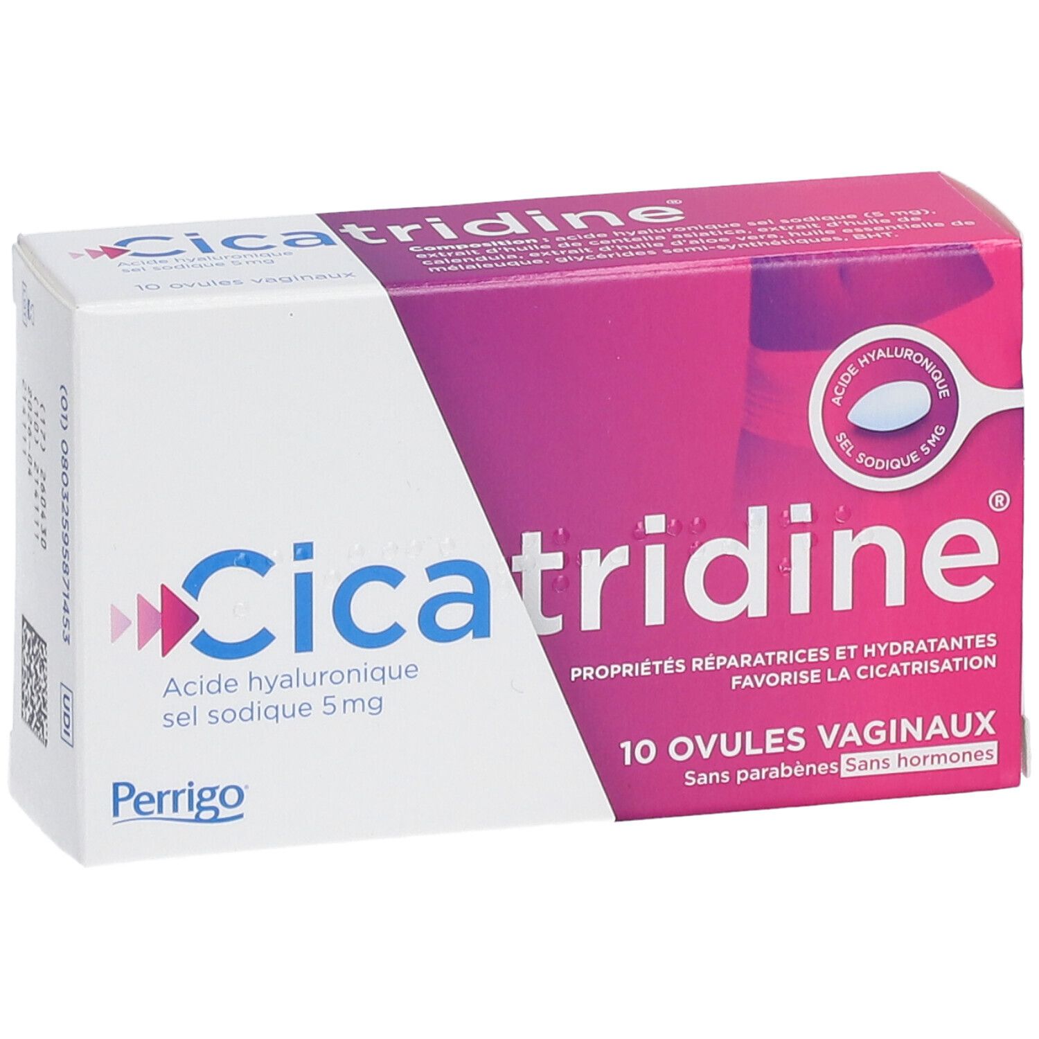 Cicatridine 10 Ovules Vaginaux à l’Acide Hyaluronique, Cicatrisation de ...