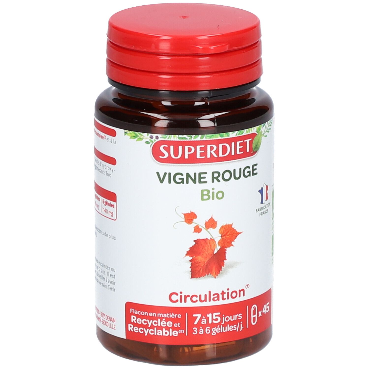 SUPER DIET Vigne Rouge Bio Circulation 45 pc(s) - Redcare Pharmacie