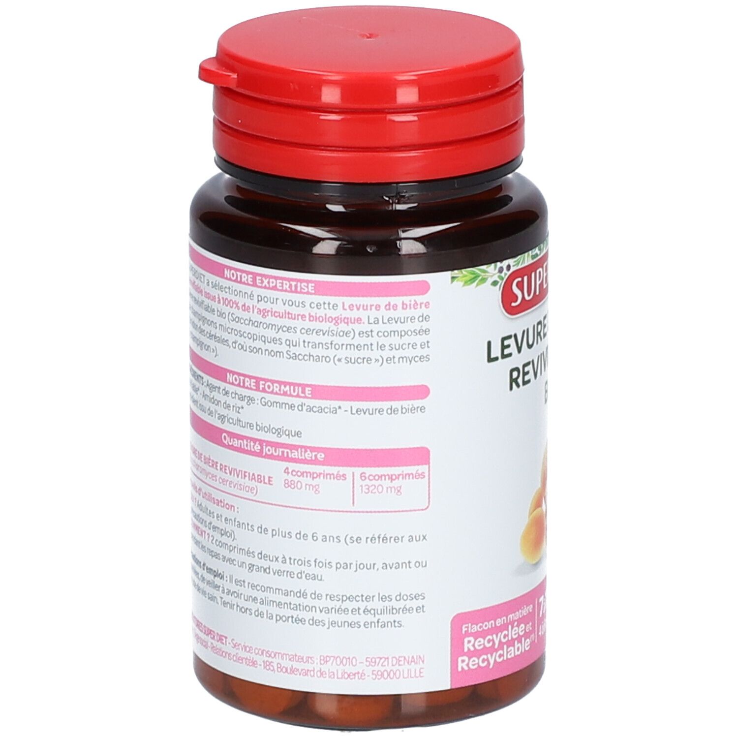 SUPER DIET Levure de bière revivifiable Bio 45 pc(s) - Redcare Pharmacie
