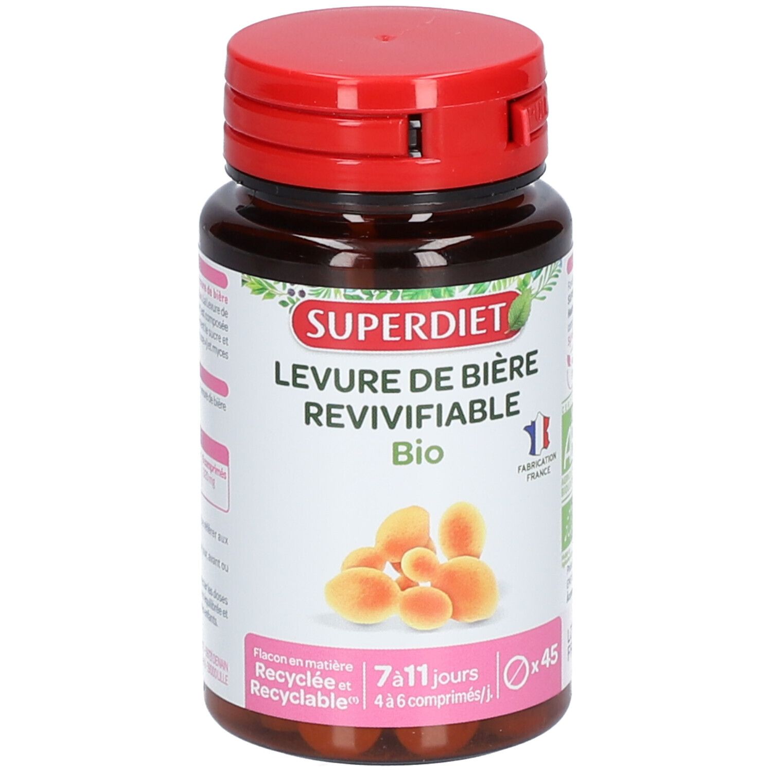 SUPER DIET Levure de bière revivifiable Bio 45 pc(s) - Redcare Pharmacie