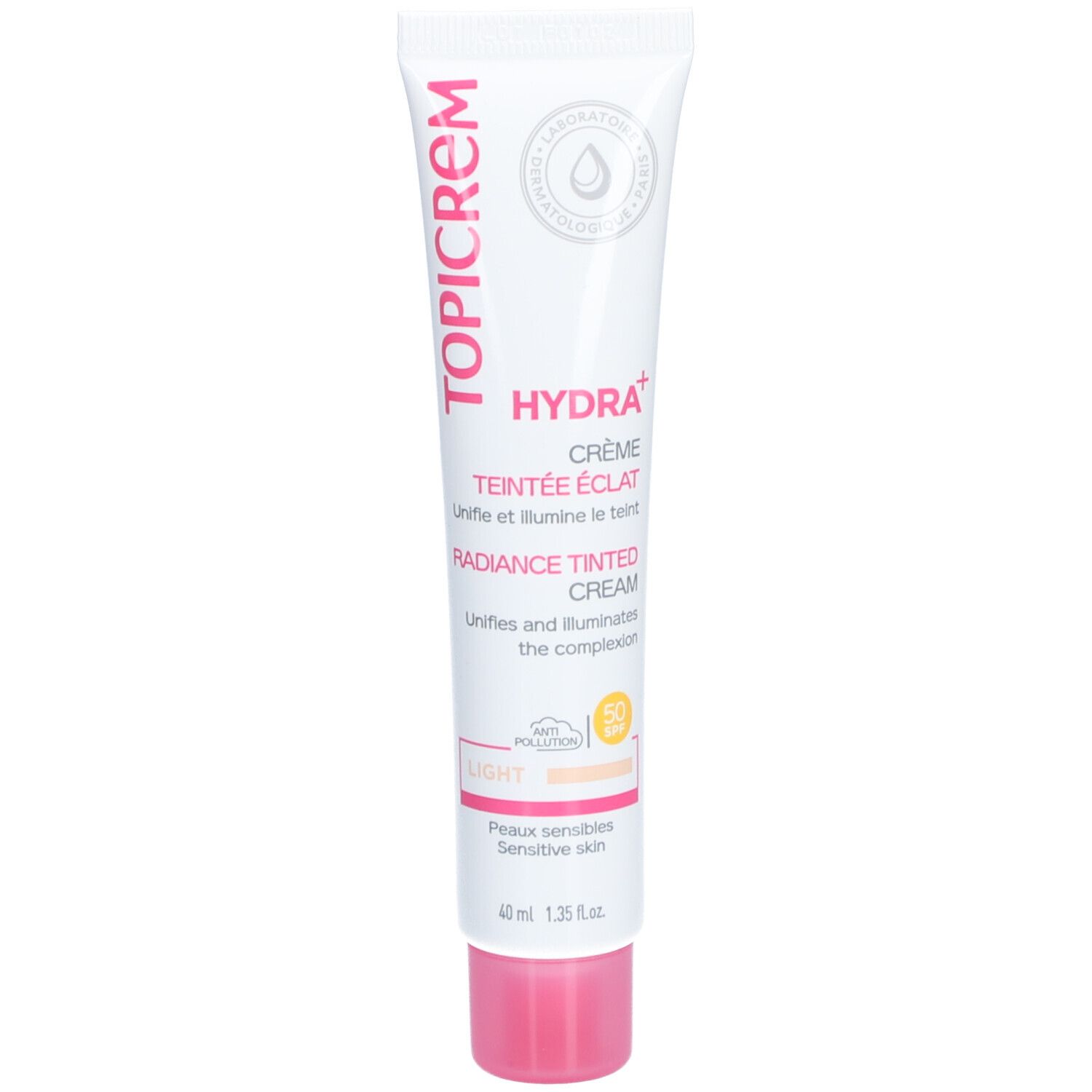 Topicrem HYDRA+ Crème Teintée Éclat Claire SPF50 40 ml - Redcare Pharmacie