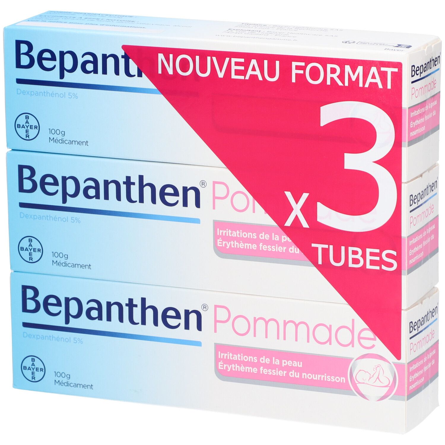 Bepanthen® Pommade 5 % 3 x 100 g 3x100 g - Redcare Pharmacie