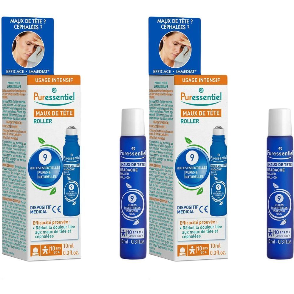 Puressentiel Roller Maux de Tête 2x10 ml - Redcare Pharmacie