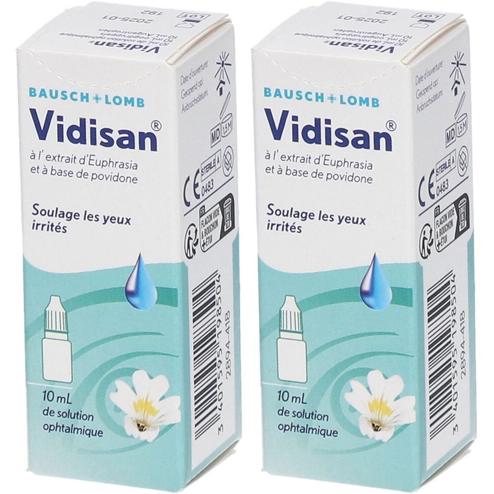 Vidisan solution collyre anti-irritations 2x10 ml - Redcare Pharmacie