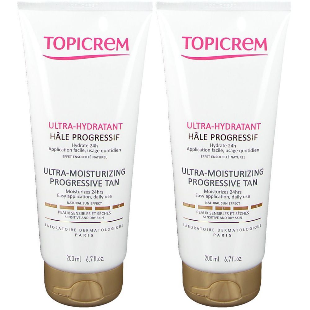 TOPICREM Ultra hydratant hâle progressif 2x200 ml - Redcare Pharmacie
