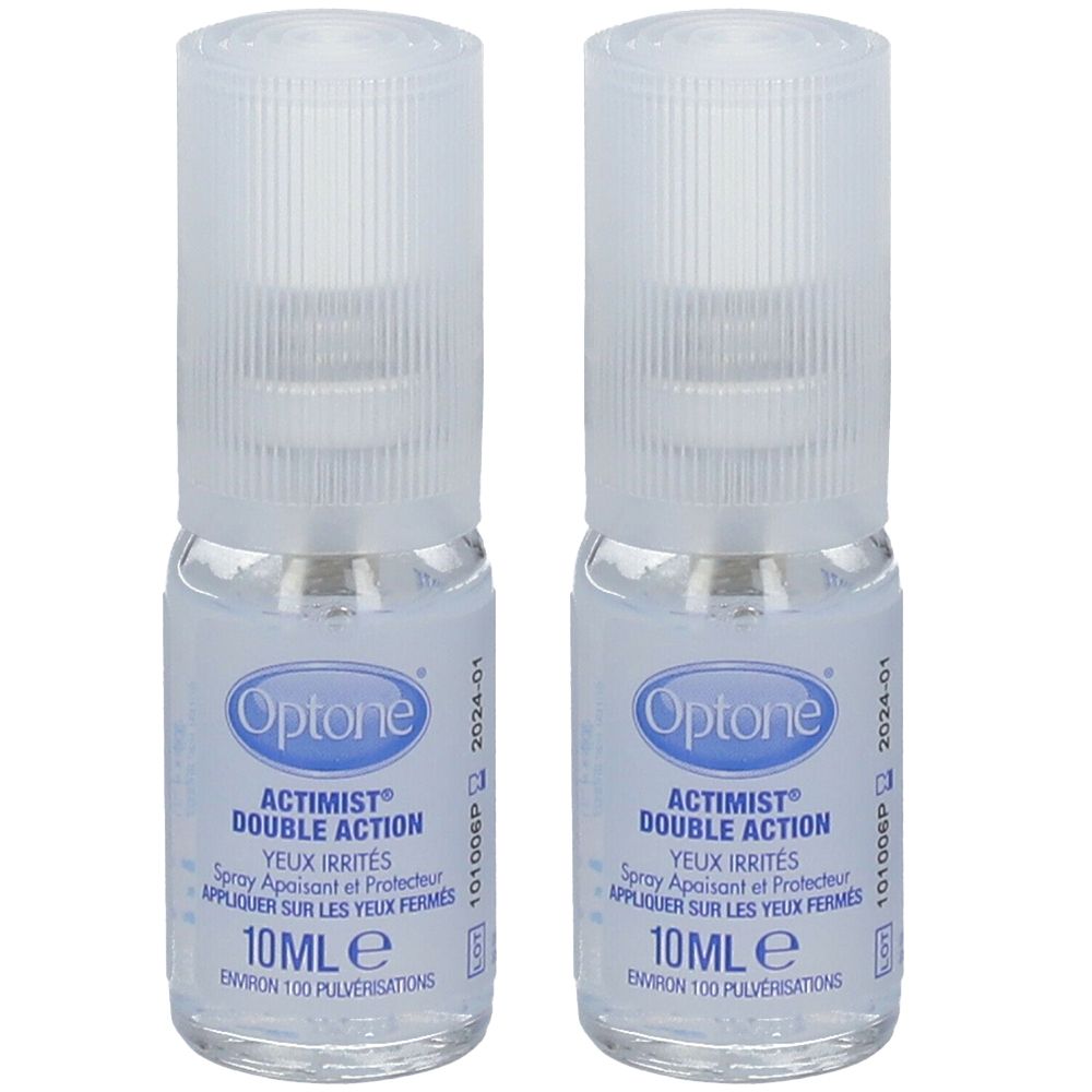 Optone ActiMist® 2en1 Yeux Irrités 2x10 ml - Redcare Pharmacie