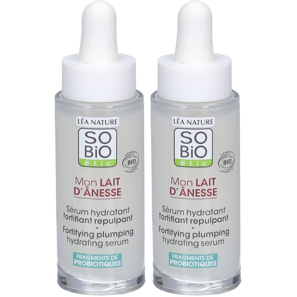 SO BIO ETIC Mon Lait d'Ânesse Sérum Hydratant Repulpant 2x30 ml ...