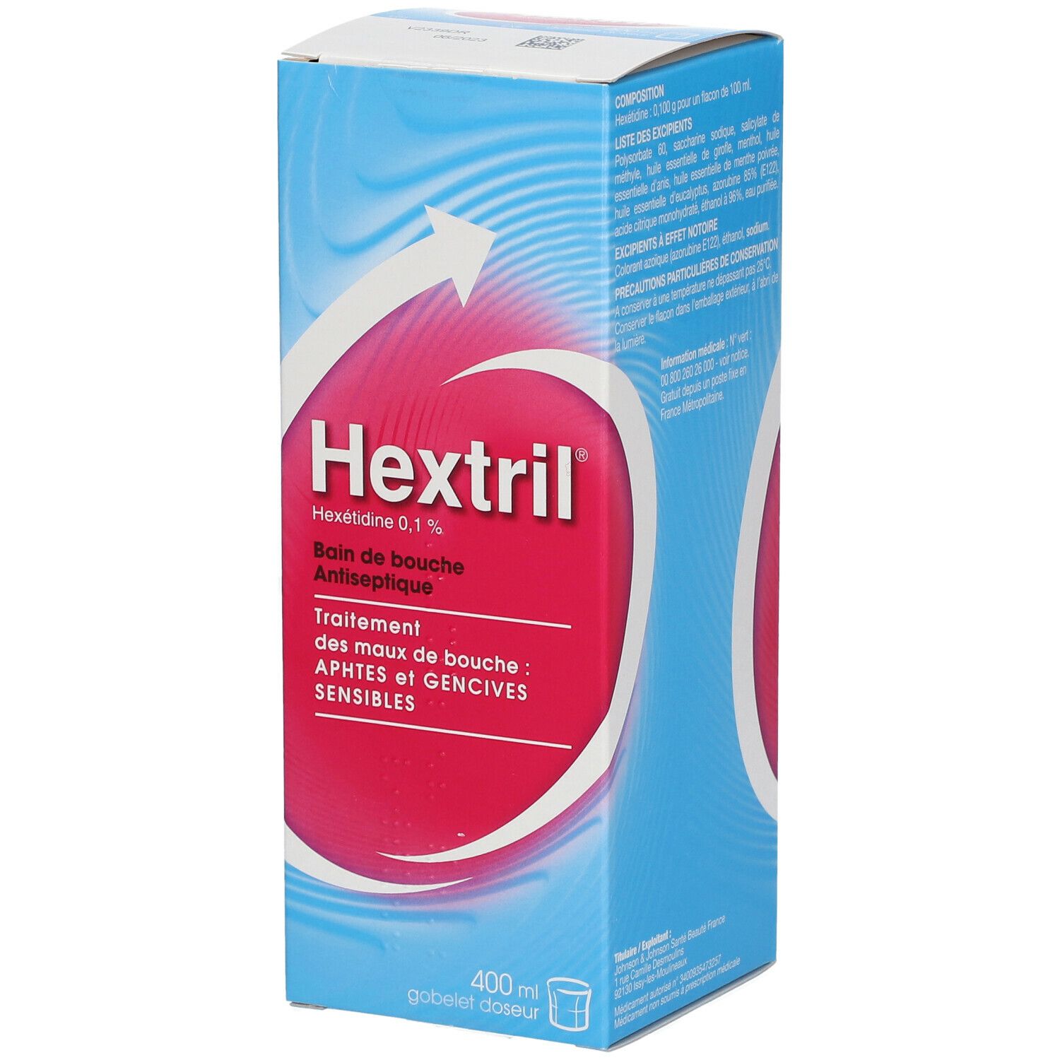 Hextril® Hexétidine 0,1 % 400 ml - Redcare Pharmacie
