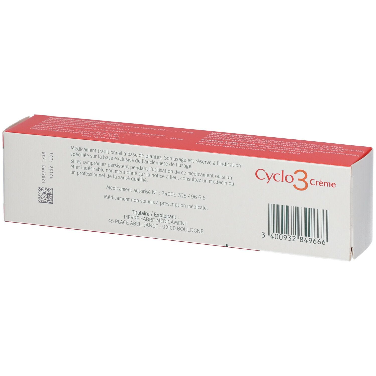 Cyclo 3 crème 100 g - Redcare Pharmacie