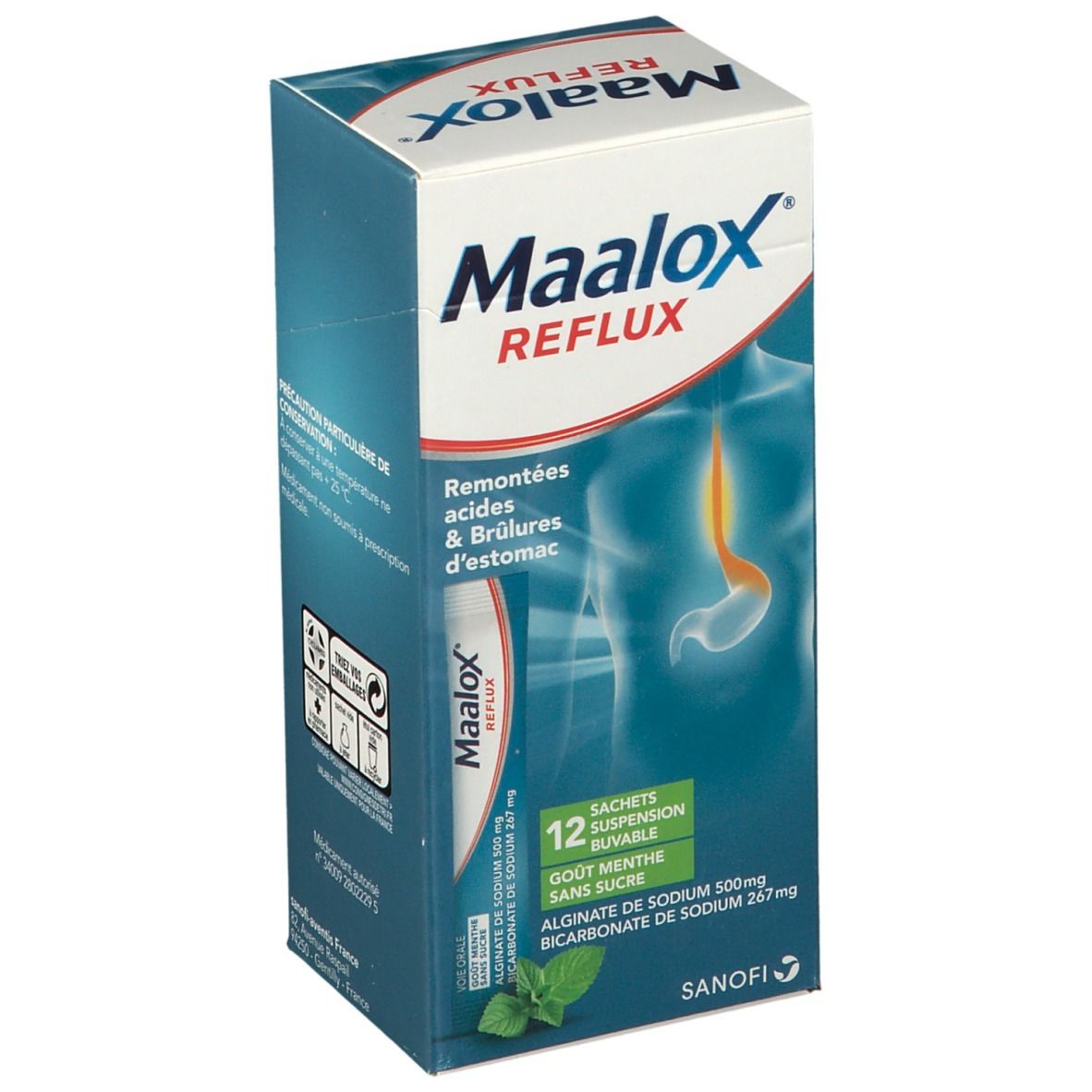 Maalox® Reflux Menthe s/s 12 pc(s) - Redcare Pharmacie