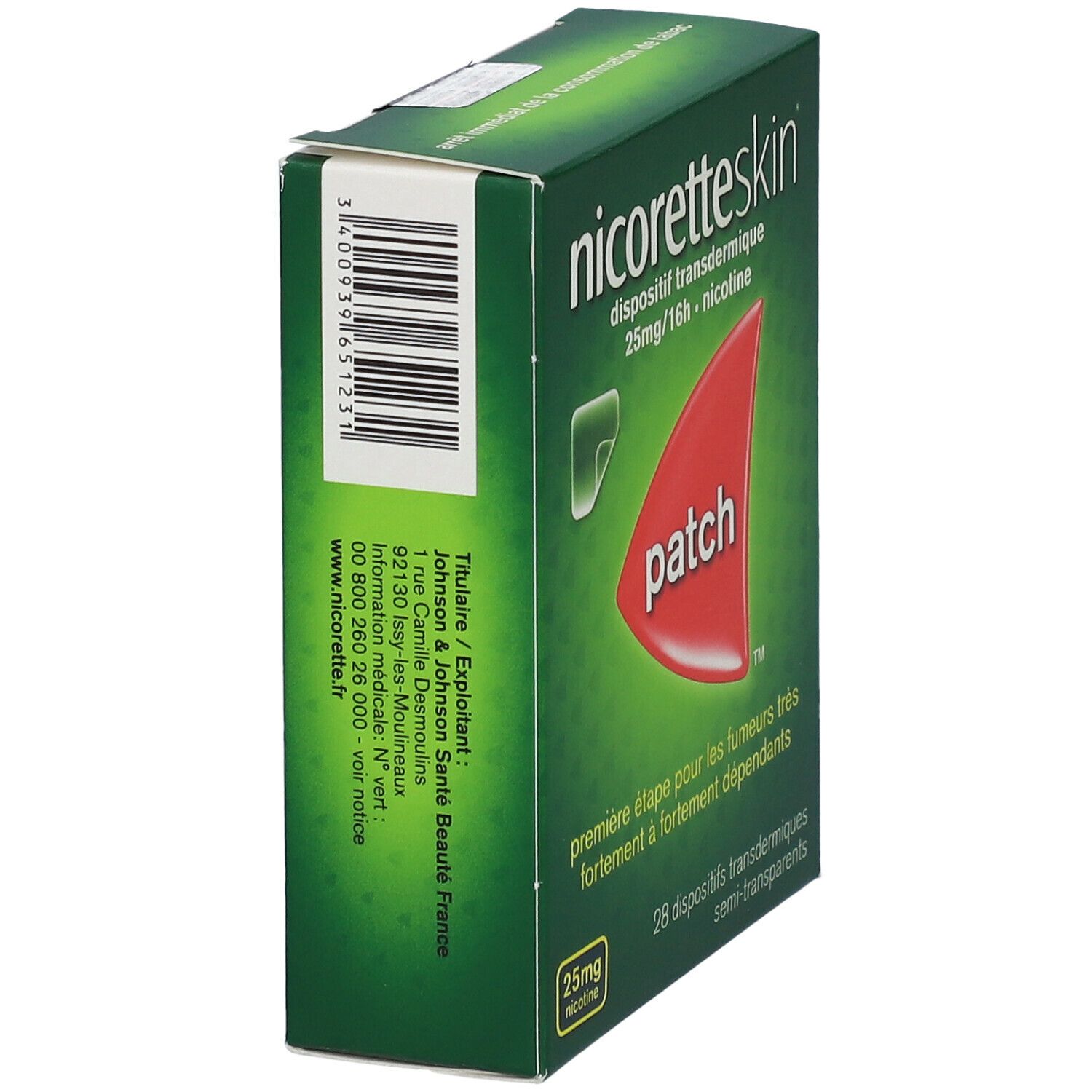 Nicoretteskin® 25 mg/16 h 28 pc(s) - Redcare Pharmacie