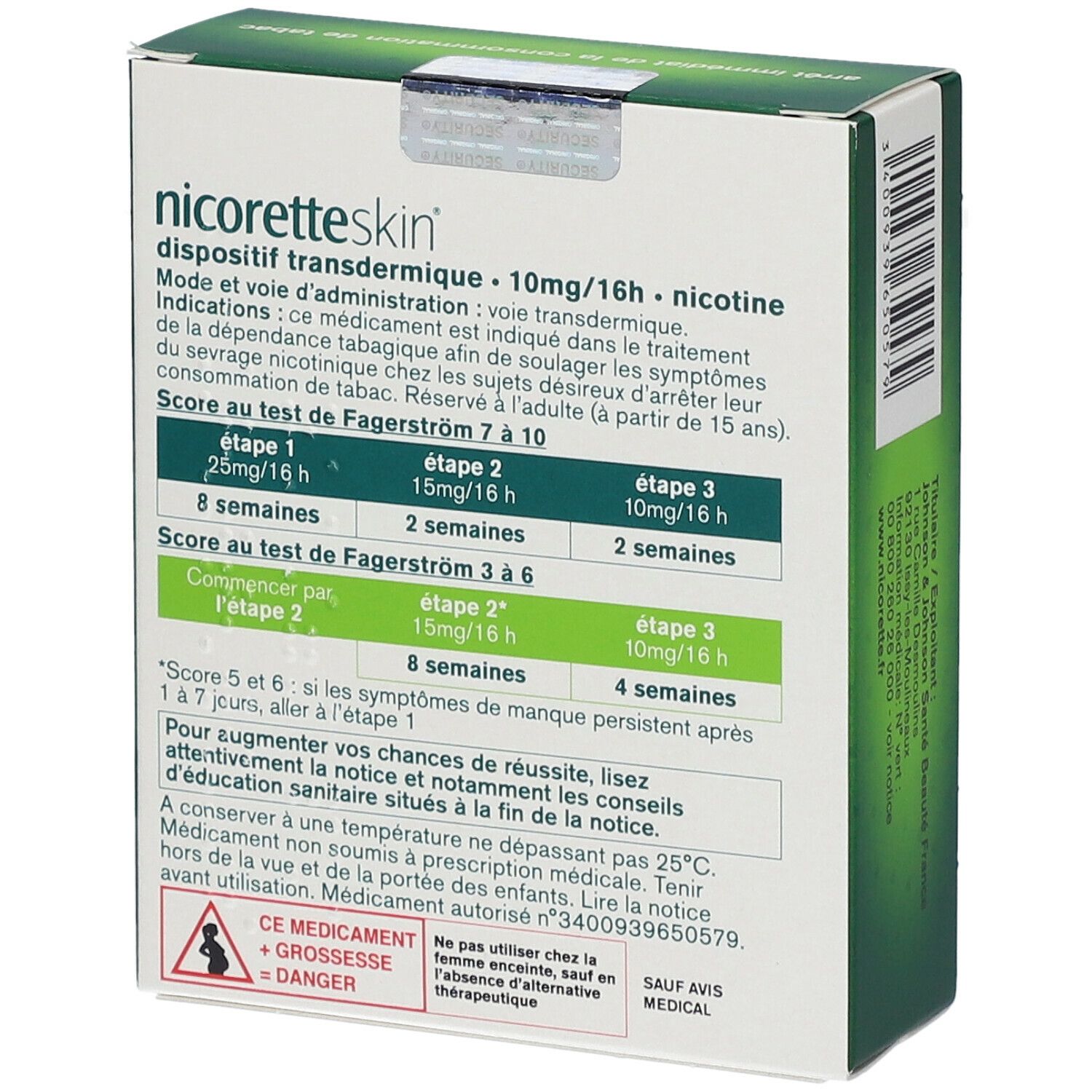 nicoretteskin® 10 mg/16h 28 pc(s) - Redcare Pharmacie