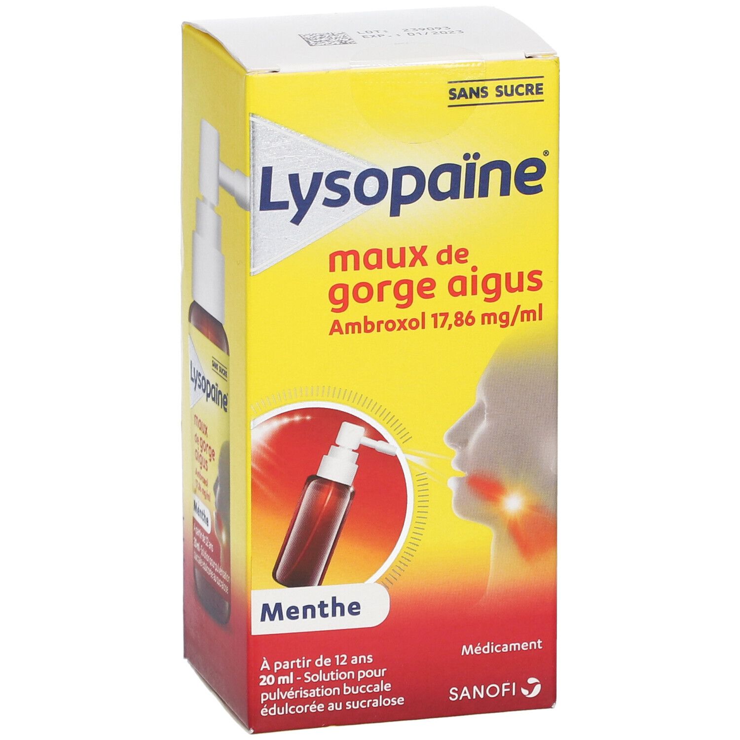 Lysopaïne® Maux de gorge aigus Ambroxol 17,86 mg/ml 20 ml - Redcare ...