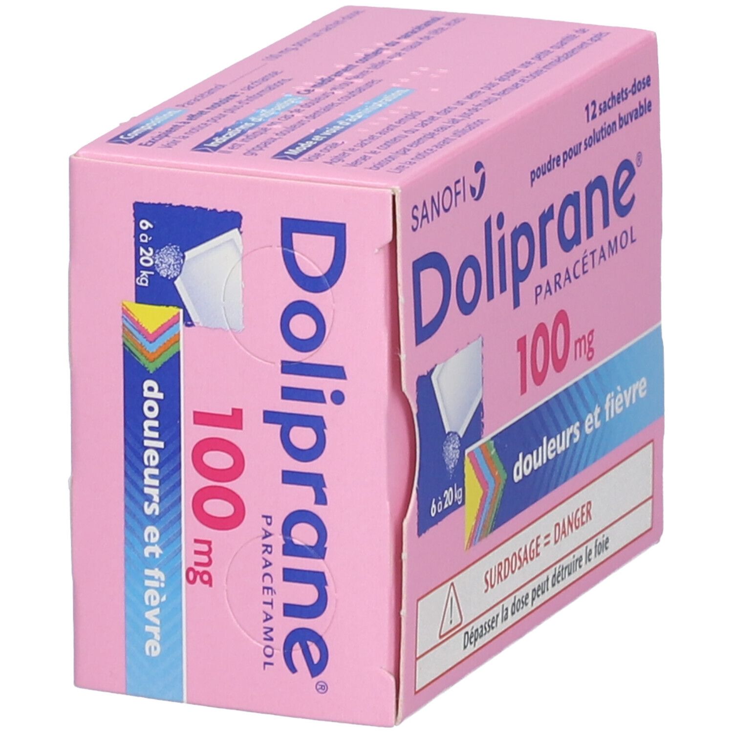 Doliprane 100 mg 12 pc(s) - Redcare Pharmacie