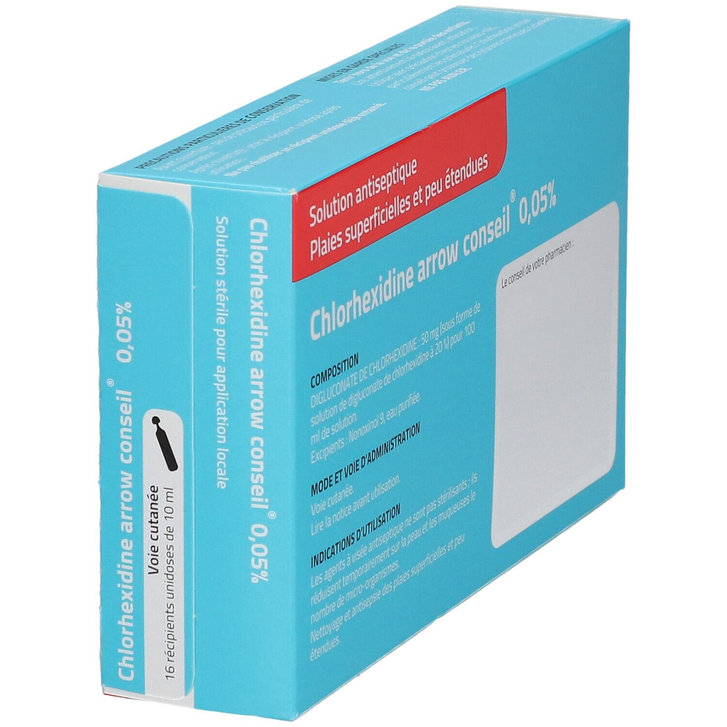 Chlorhexidine arrow conseil 0,05 % 160 ml - Redcare Pharmacie