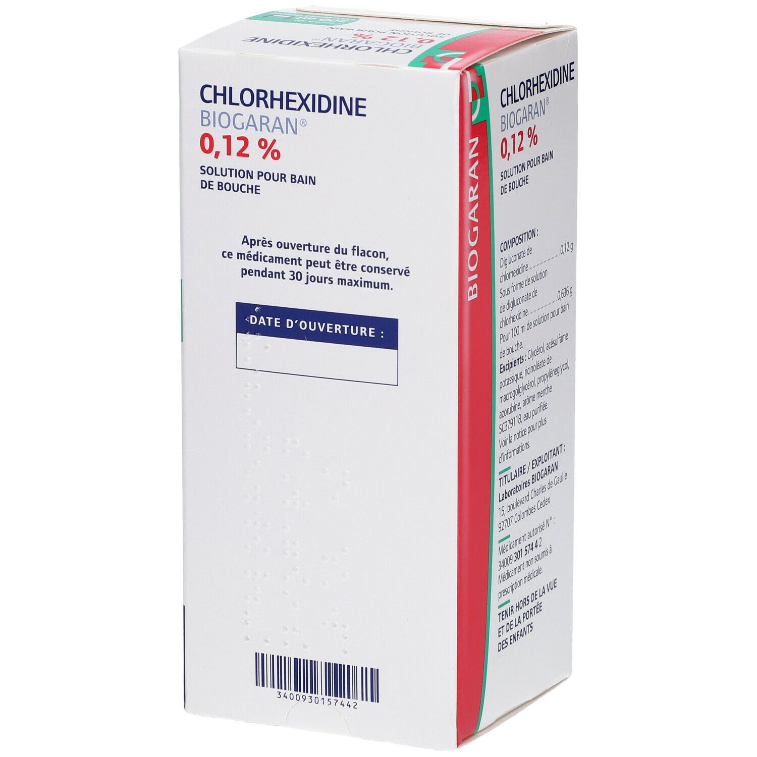 Chlorhexidine BIOGARAN 0,12 % 300 ml - Redcare Pharmacie