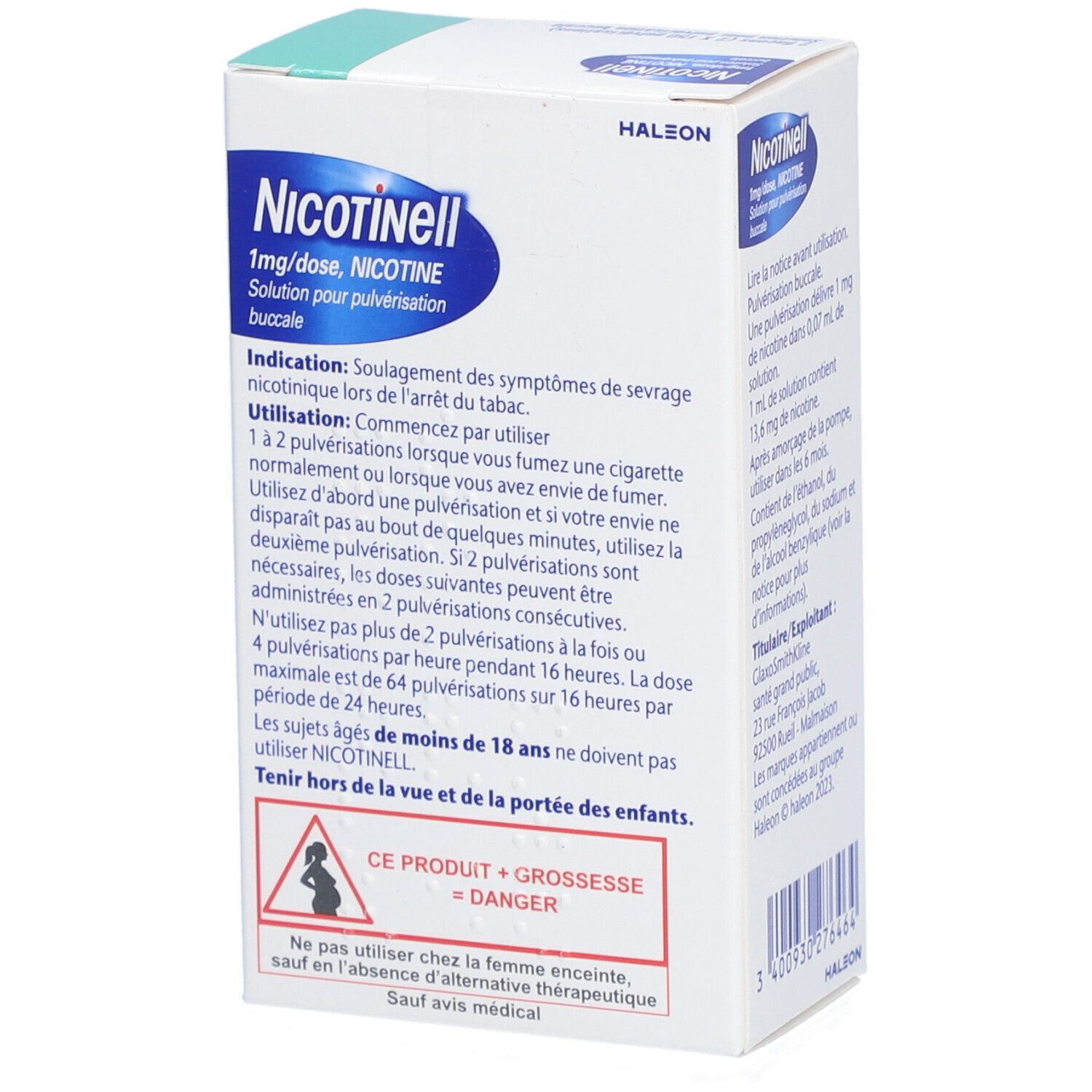 Nicotinell spray buccal menthe fraîcheur pour le sevrage tabagique 2x13 ...